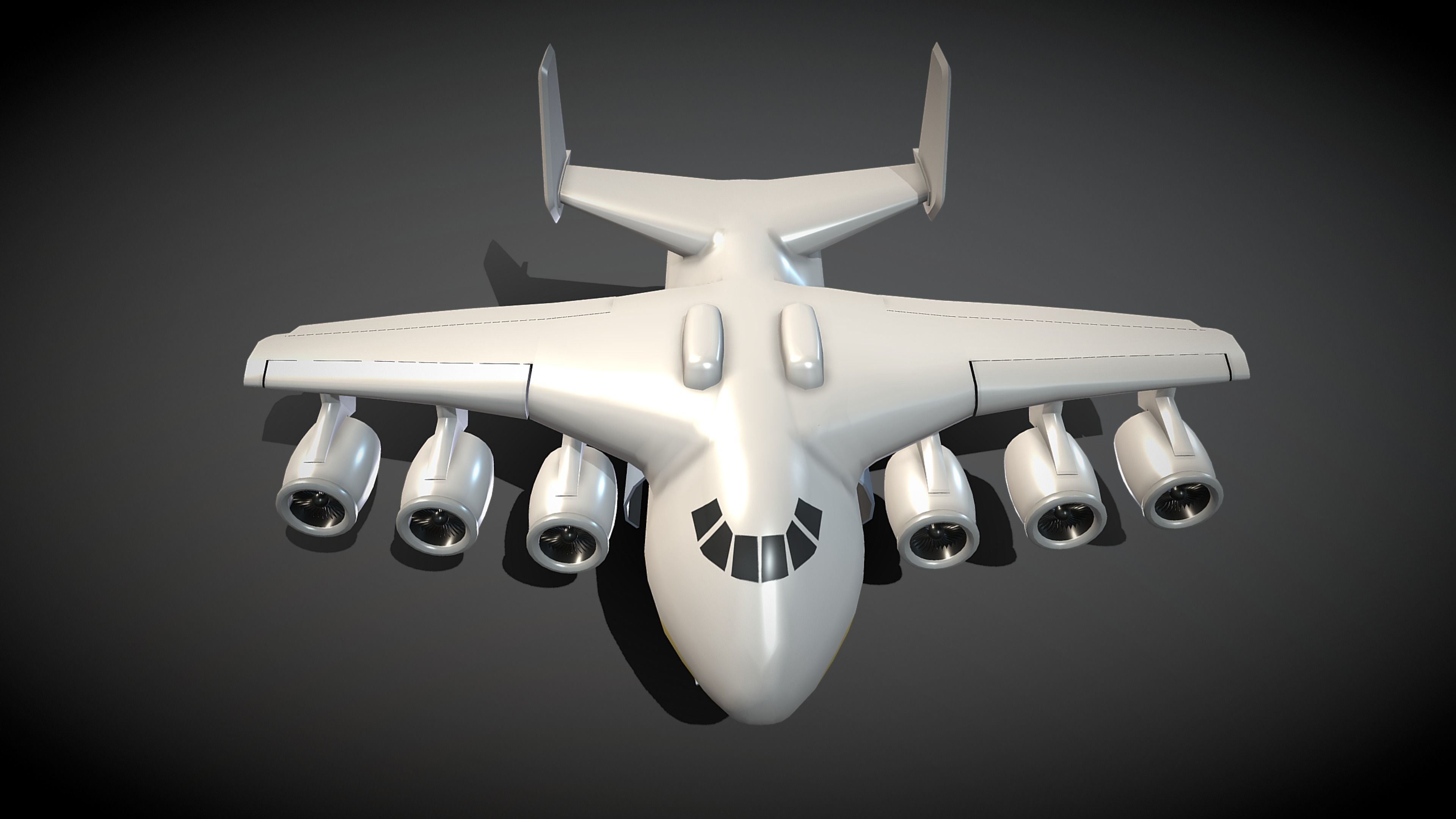 3D model Cartoon Antonov An-225 Mriya VR / AR / low-poly | CGTrader