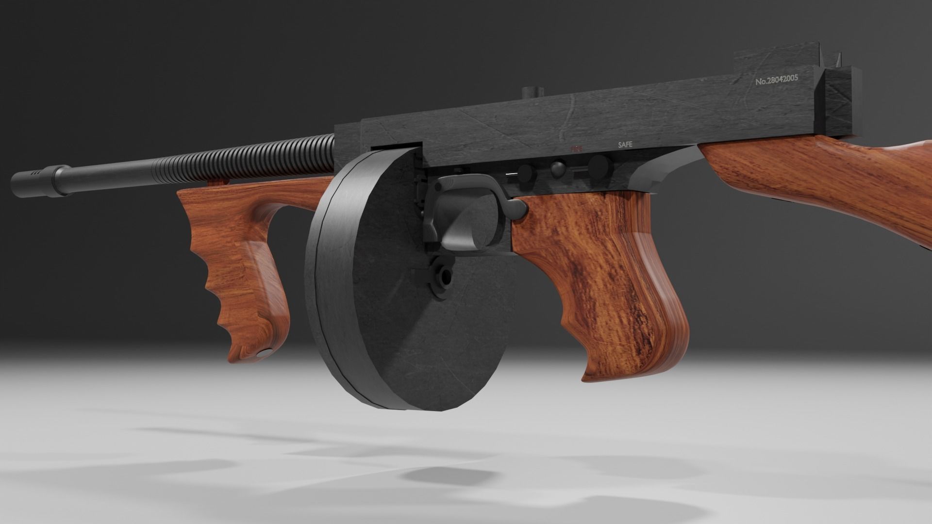 3D model Thompson Submachine Gun VR / AR / low-poly | CGTrader