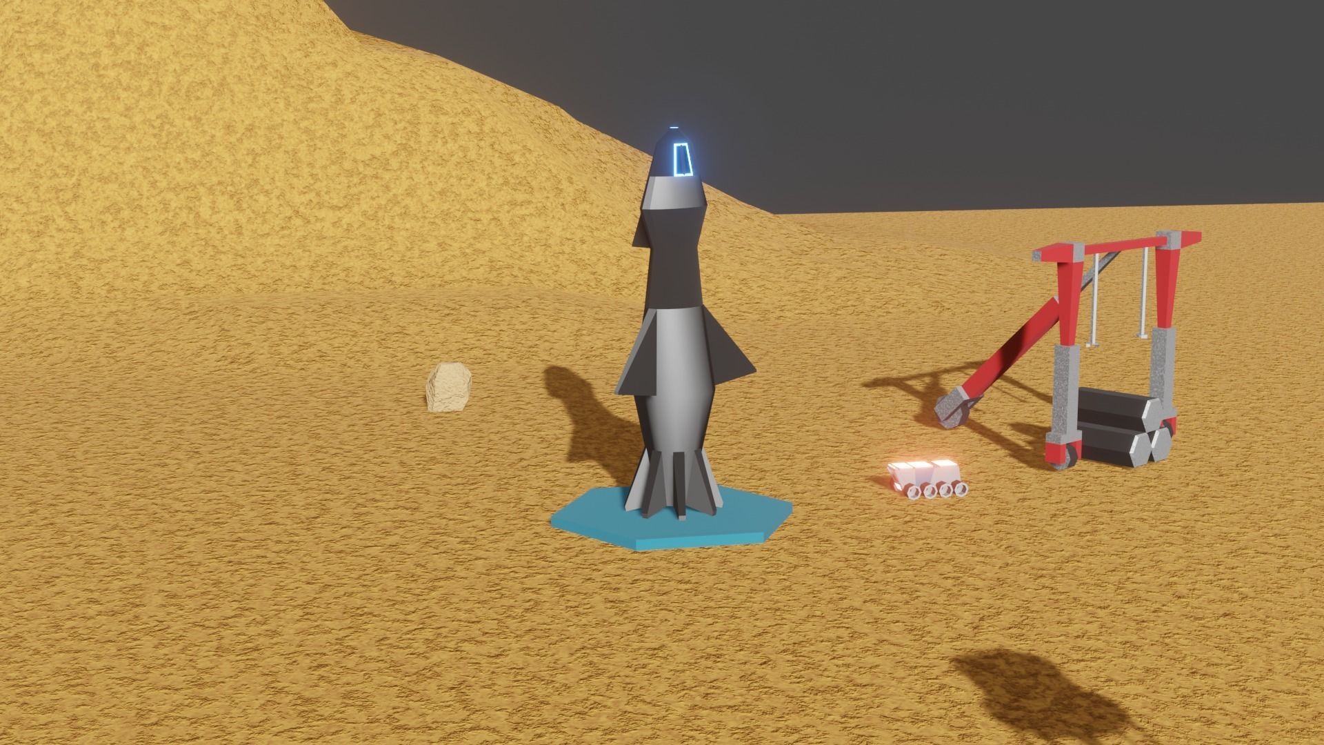 3D model The mars base project pack low-poly 3D model VR / AR / low ...