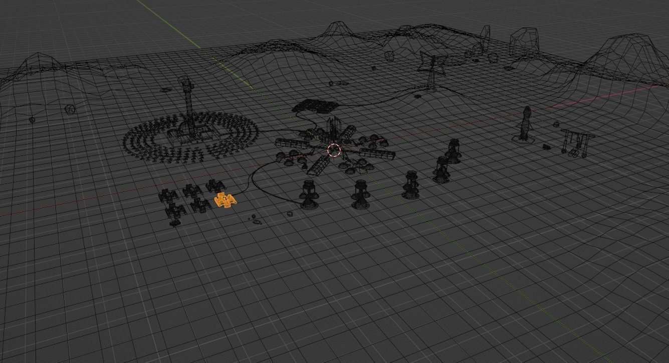 3D model The mars base project pack low-poly 3D model VR / AR / low ...