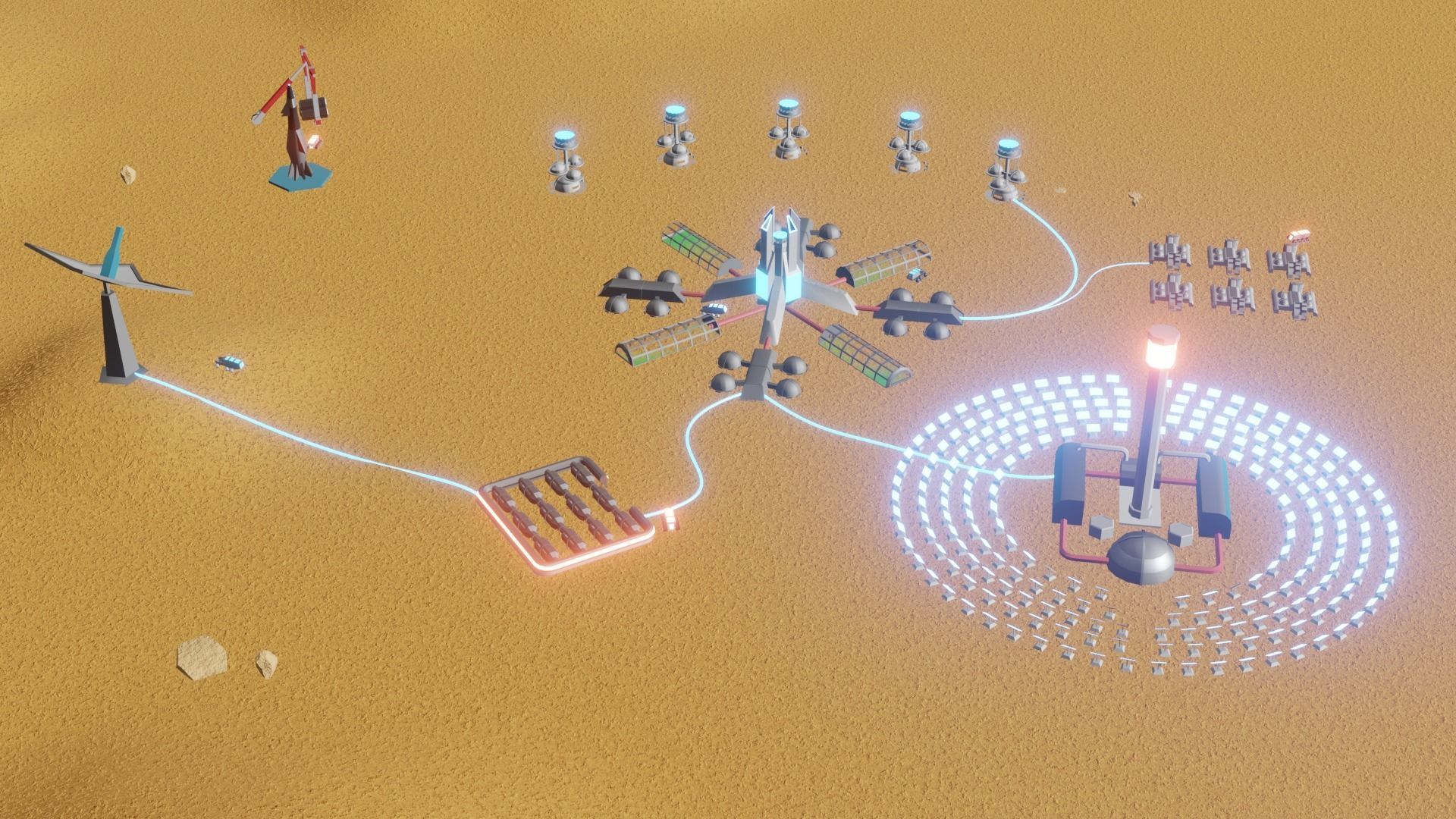 3D model The mars base project pack low-poly 3D model VR / AR / low ...