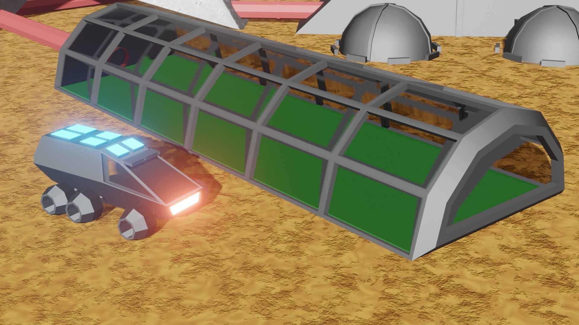 3D model The mars base project pack low-poly 3D model VR / AR / low ...