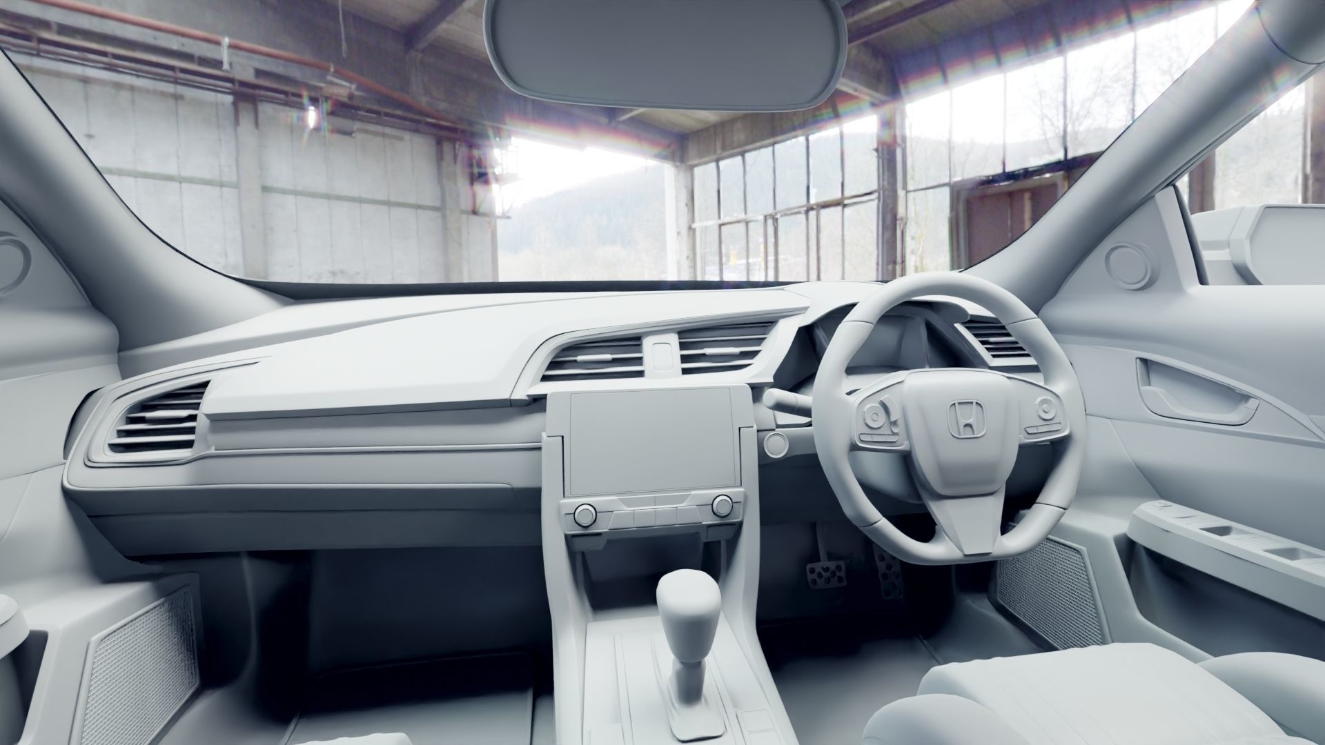 Honda Civic Hatchback 2018 3D model rigged | CGTrader