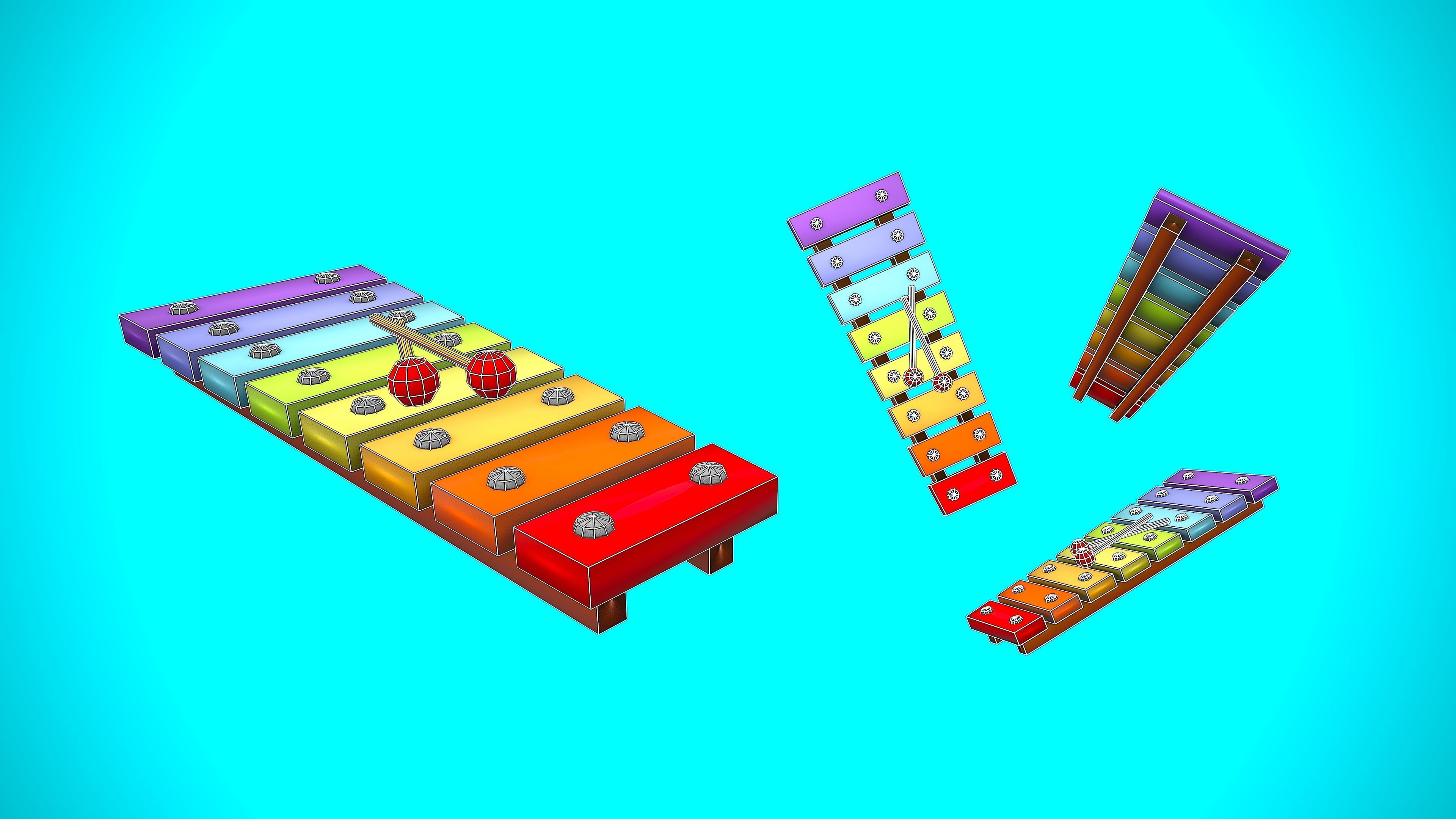 3D model XYLOPHONE CARTOON STYLIZED VR / AR / low-poly | CGTrader