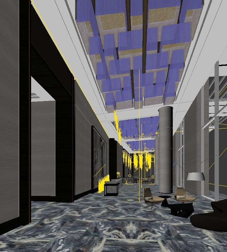 Hotel lobby 3d model 3D model | CGTrader