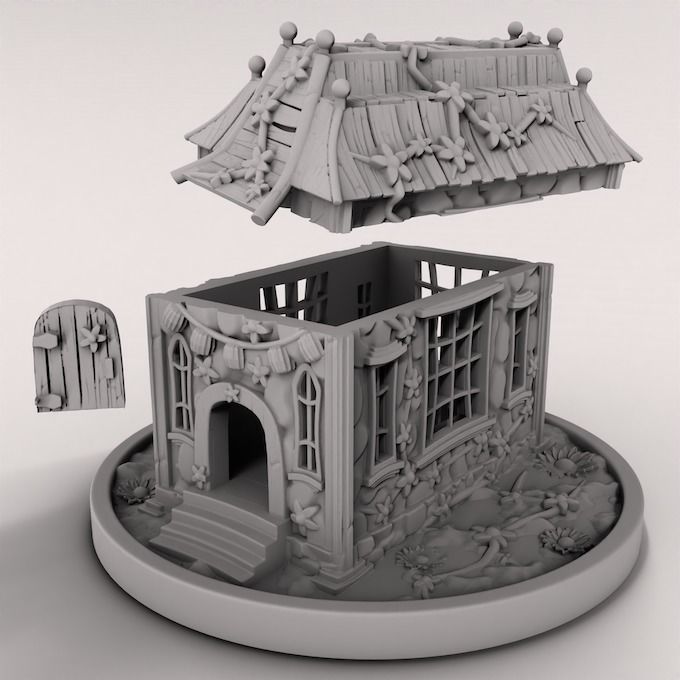medieval house 3D model 3D printable | CGTrader