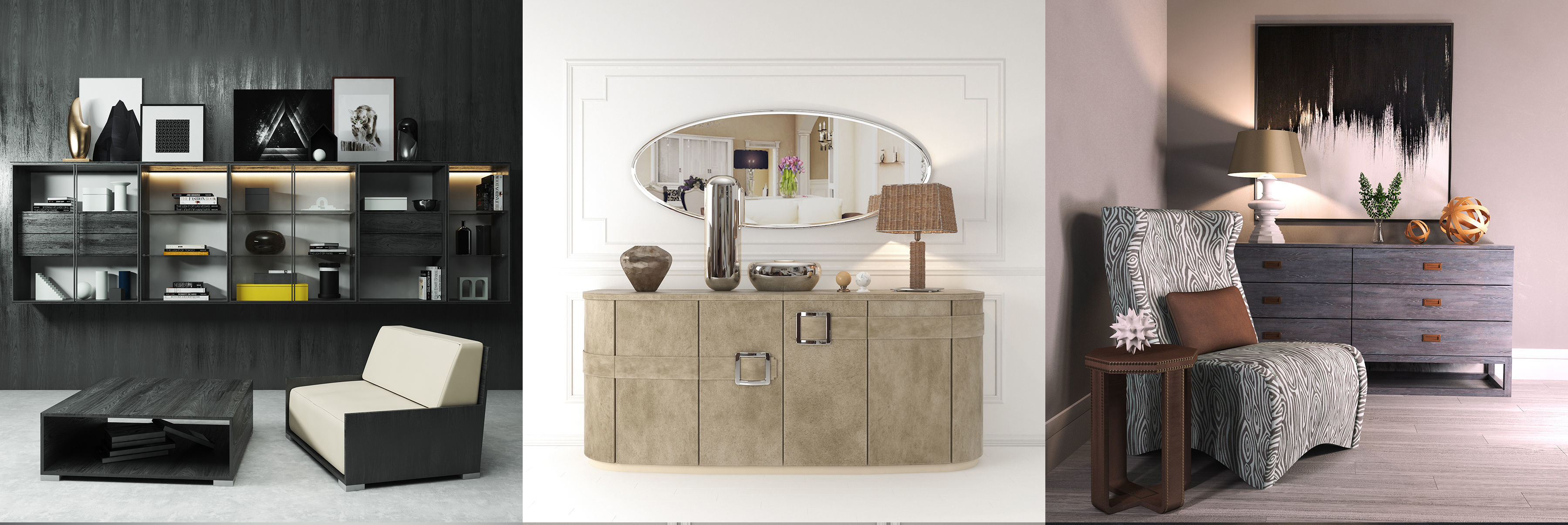 A large collection of furniture with a chest of drawers 3D model | CGTrader