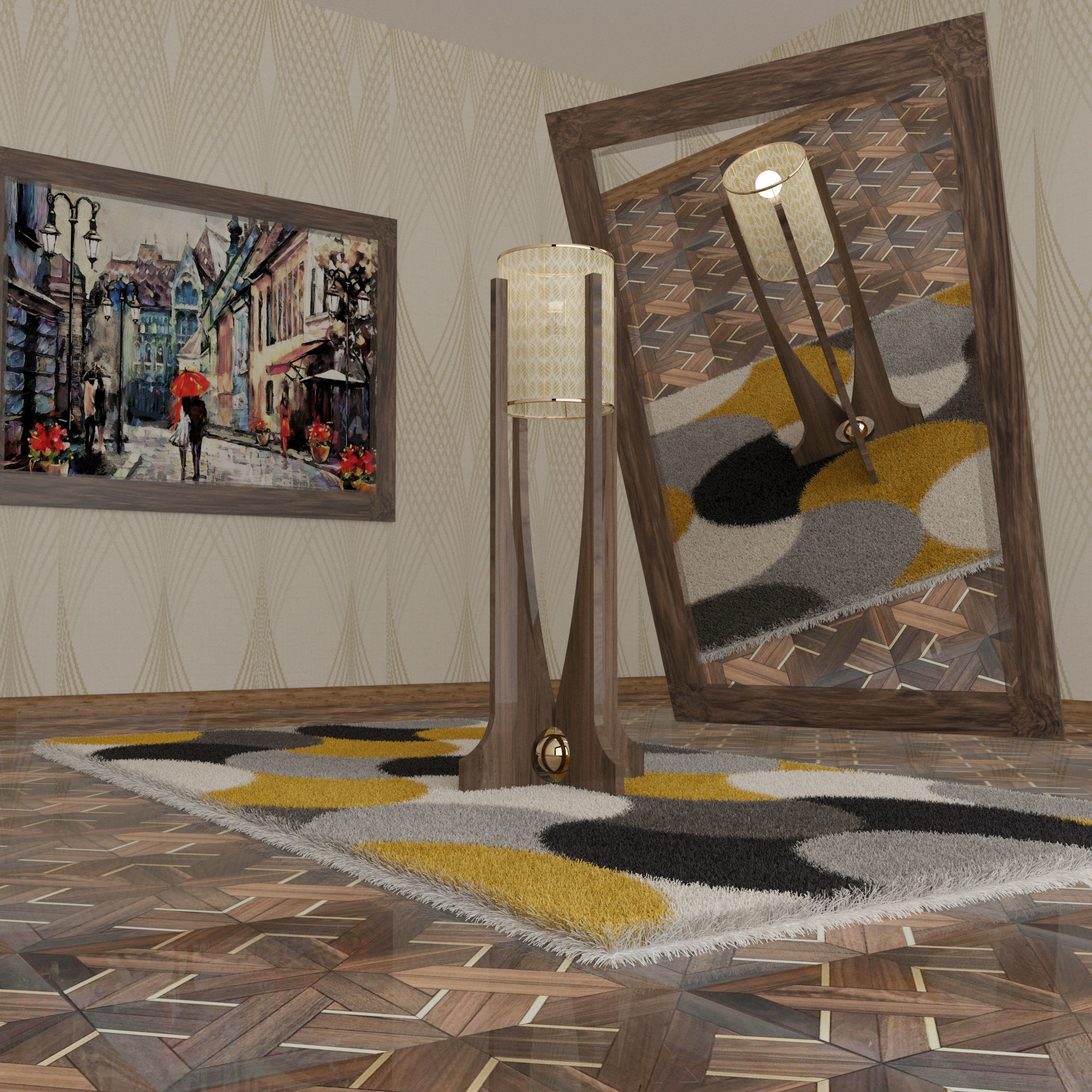 Carpet post 3D model | CGTrader