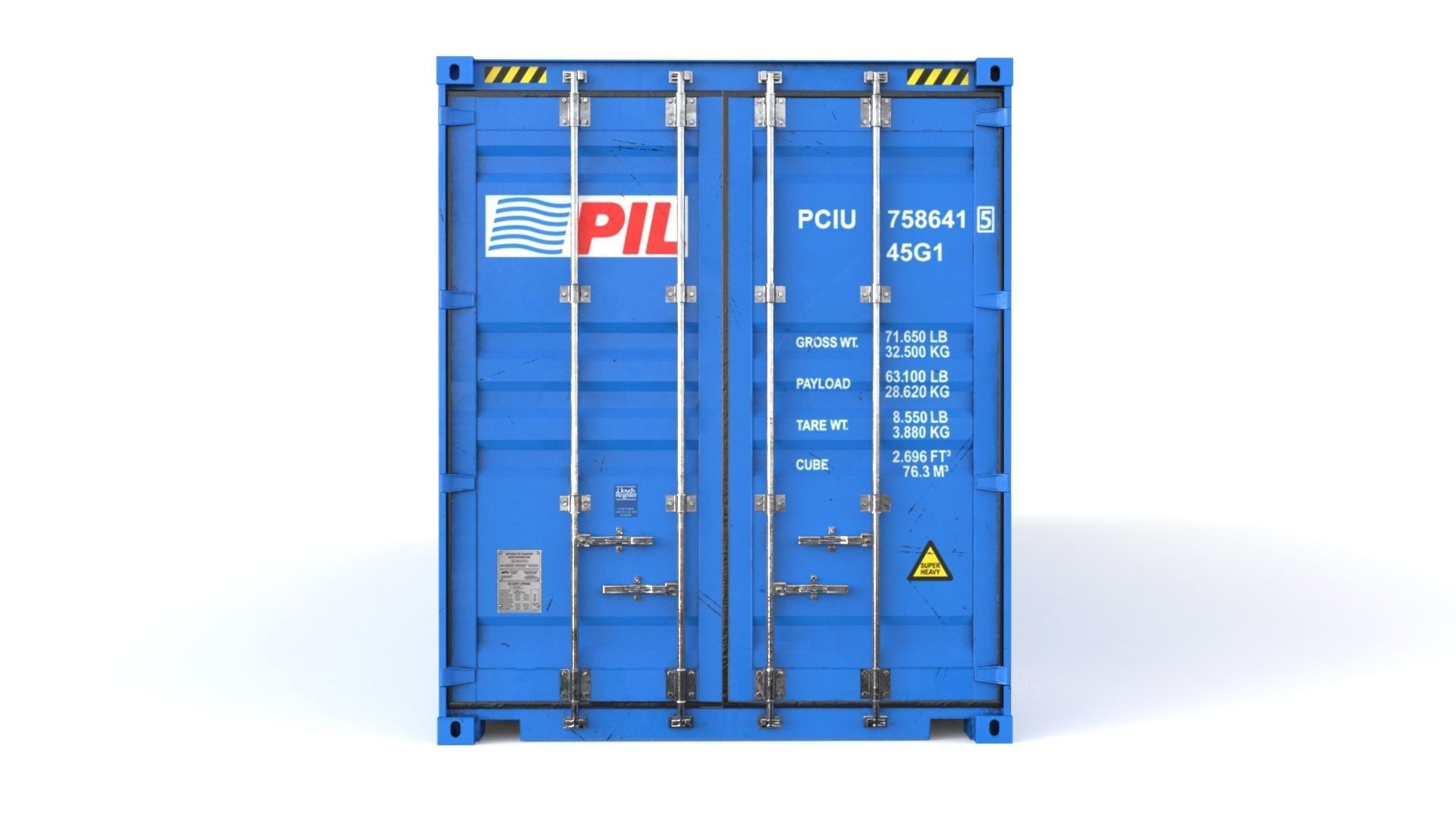 40 feet High Cube PIL shipping container 3D model | CGTrader