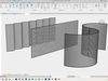 Curtain wall Revit Family - Perforated Metal Panel Sun Shading 3D model ...