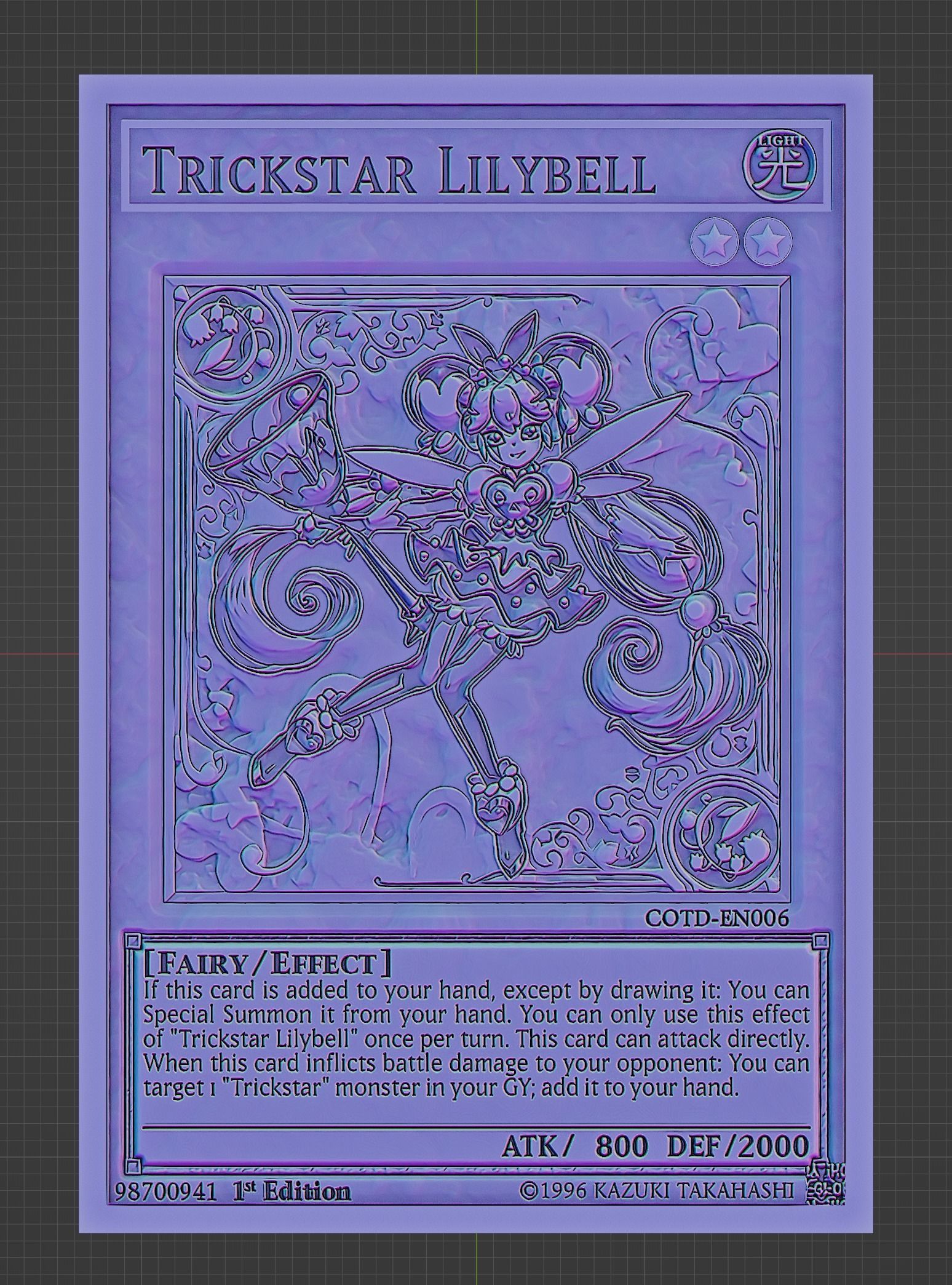 trickstar lilybell - yugioh 3D model 3D printable | CGTrader