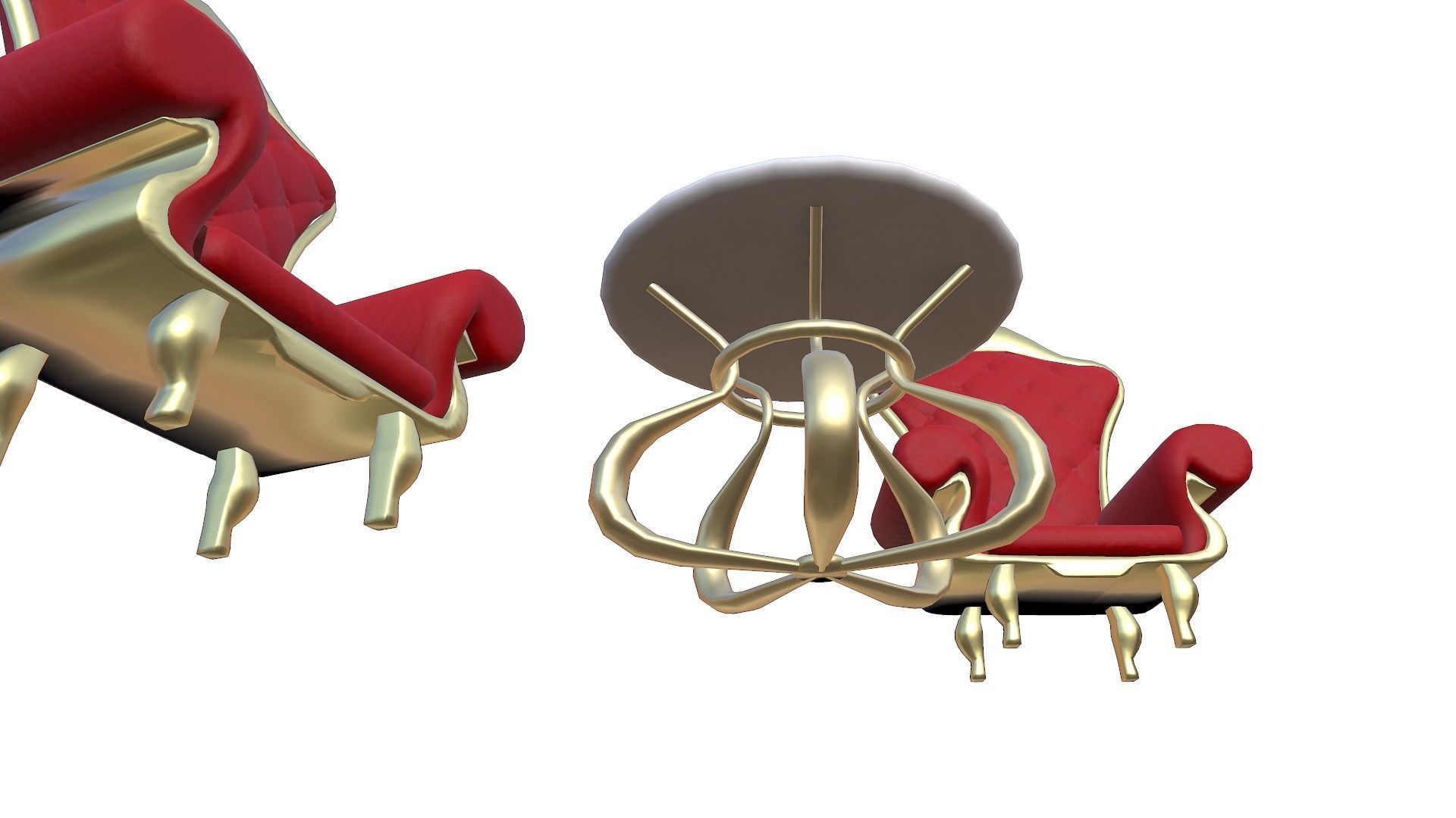 3D model Waiting Chair and Table 1 VR / AR / low-poly | CGTrader