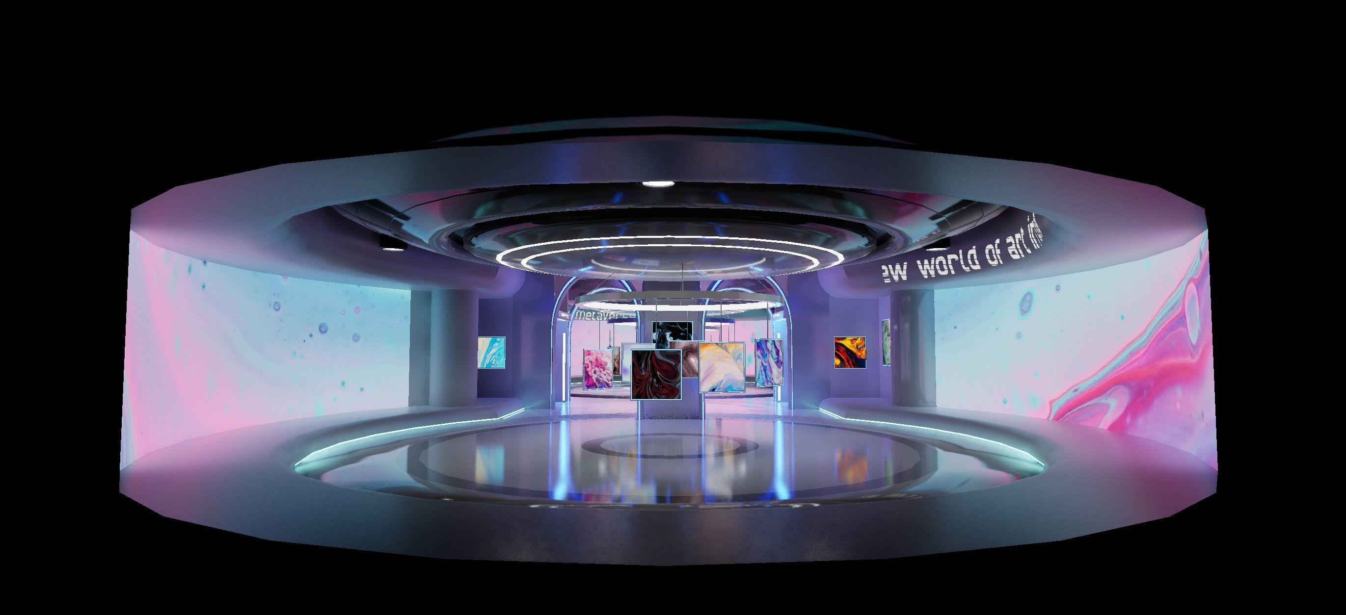 3D model Futuristic Art Room VR / AR / low-poly | CGTrader