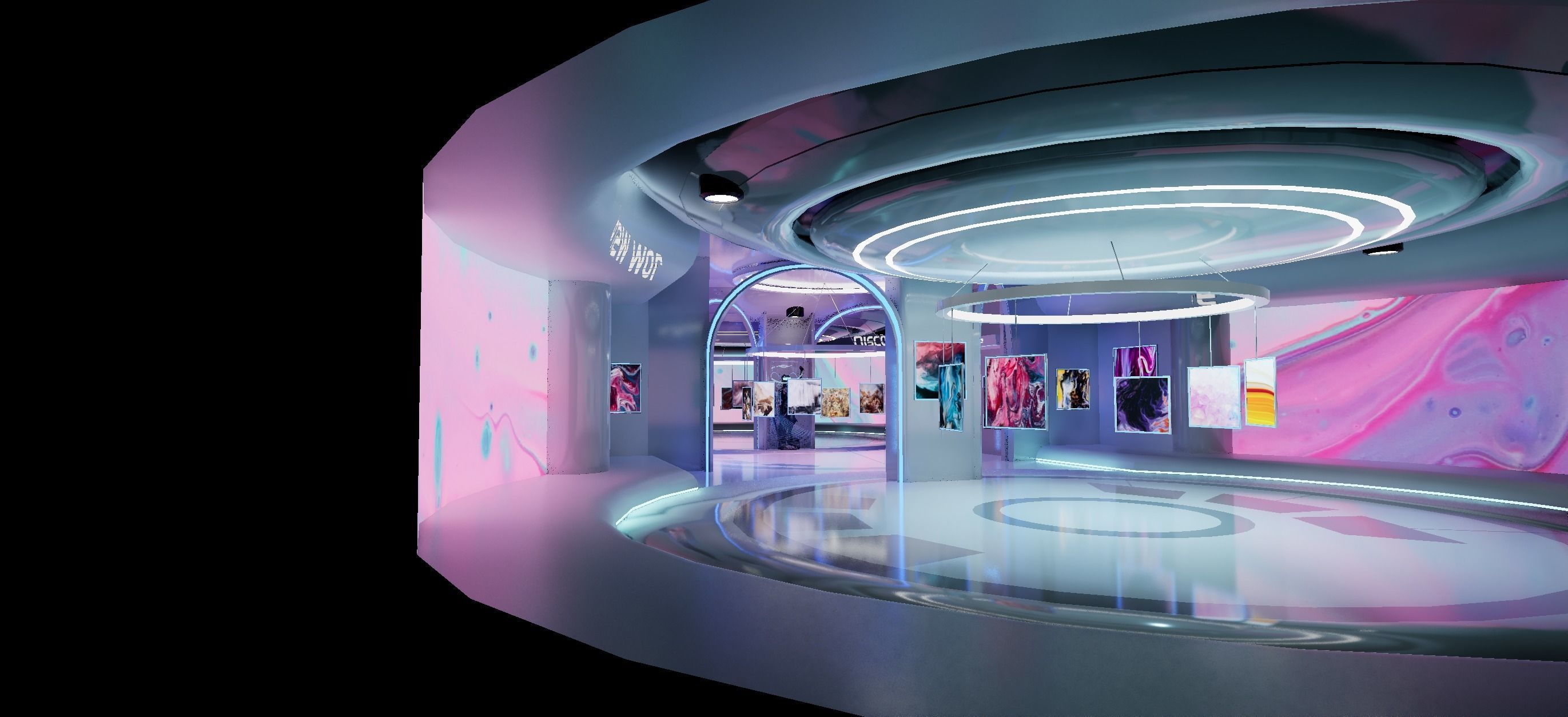 3D model Futuristic Art Room VR / AR / low-poly | CGTrader