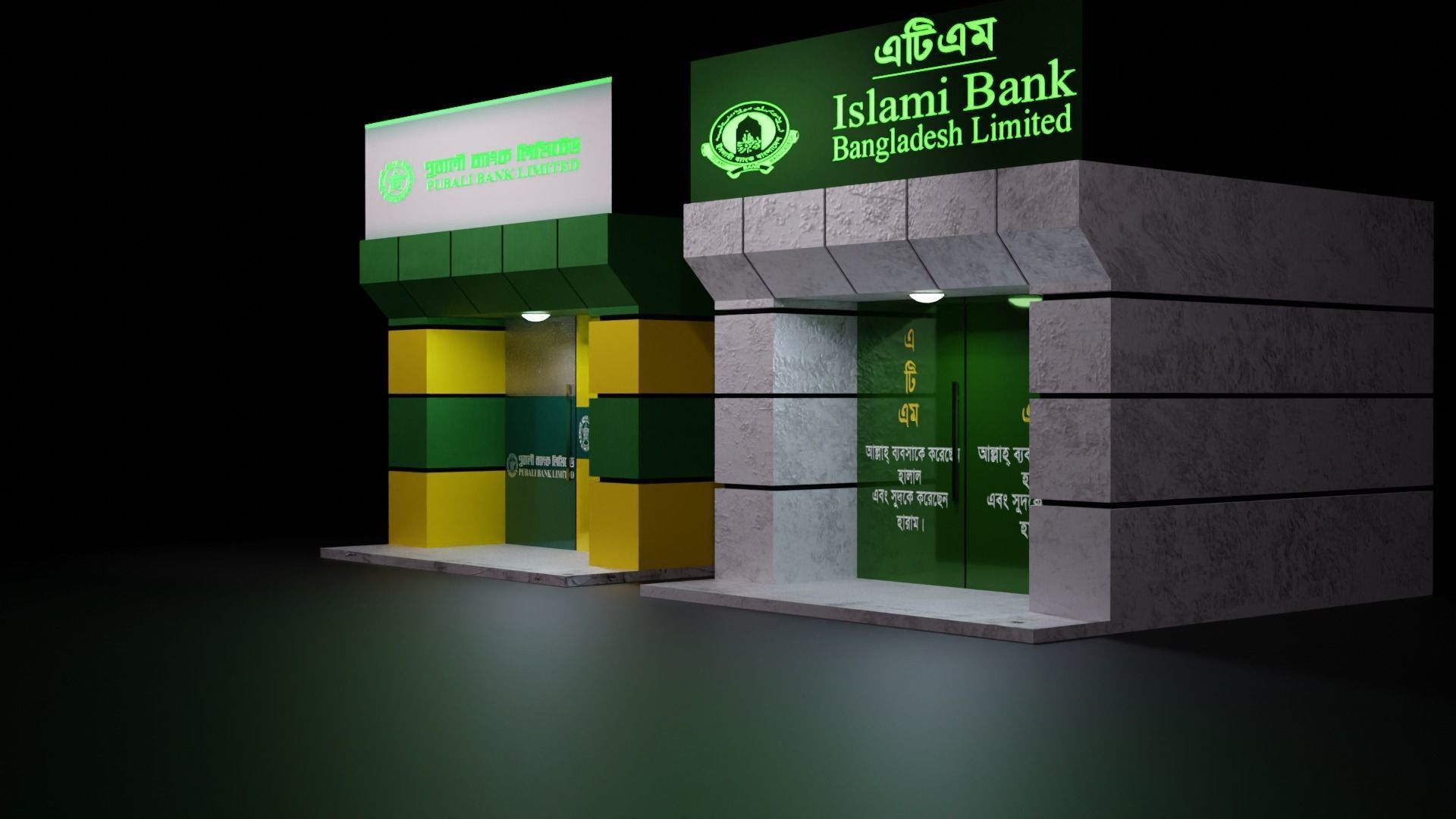 Bank Booth free 3D model | CGTrader