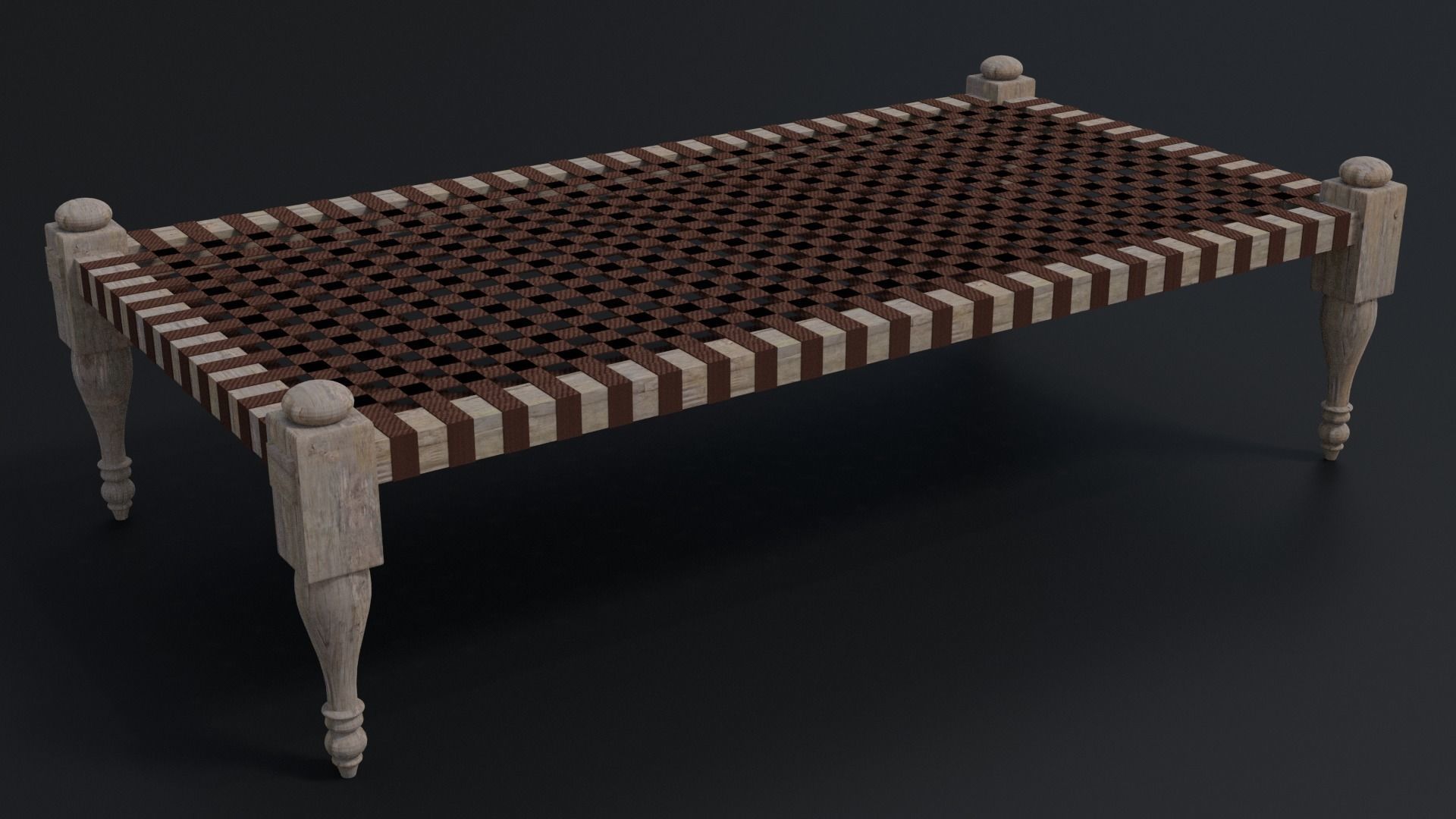 3D model Traditional Charpai Bed VR / AR / low-poly | CGTrader