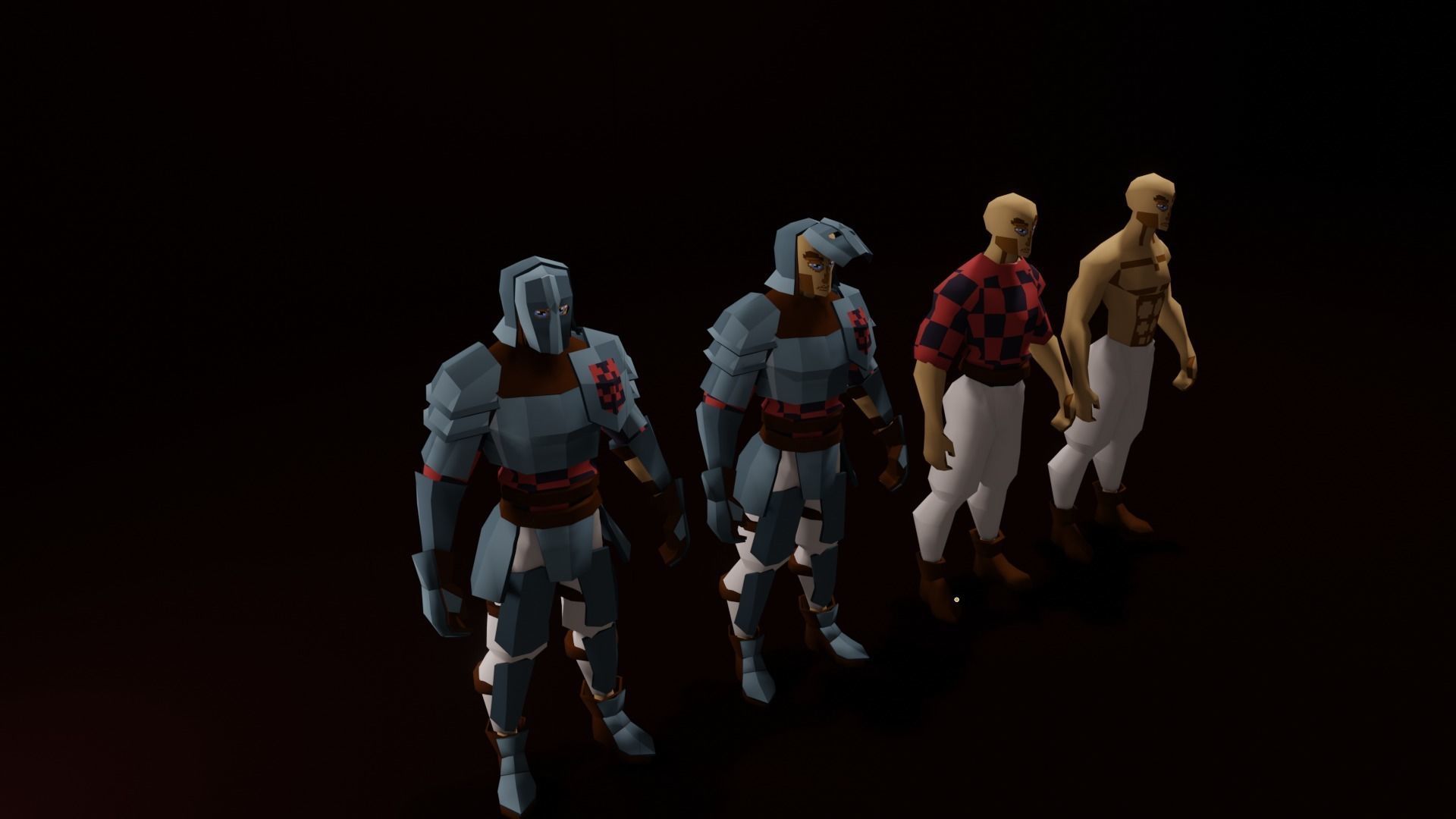 3D model Low Poly Knight Characters VR / AR / low-poly | CGTrader