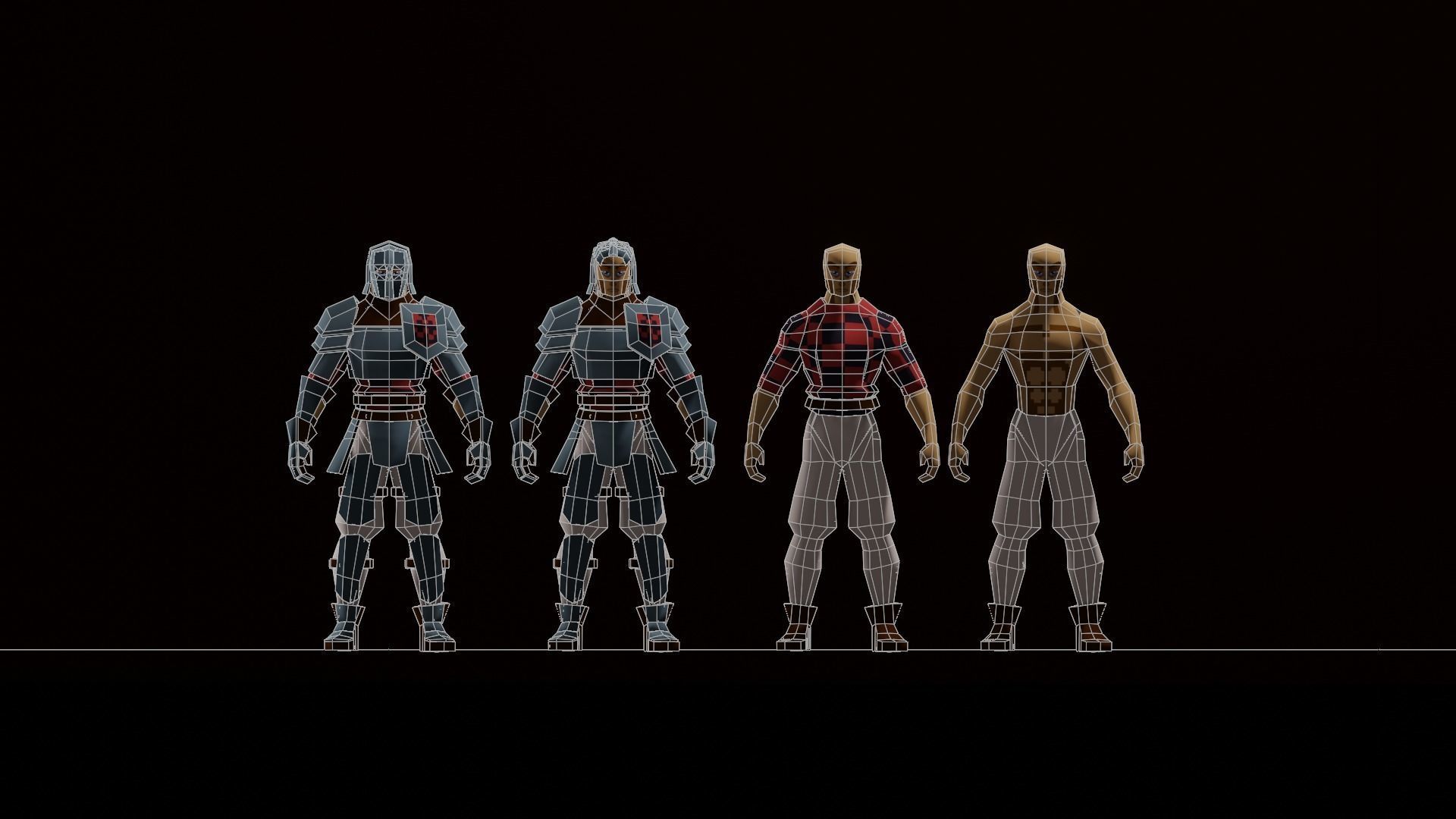 3D model Low Poly Knight Characters VR / AR / low-poly | CGTrader