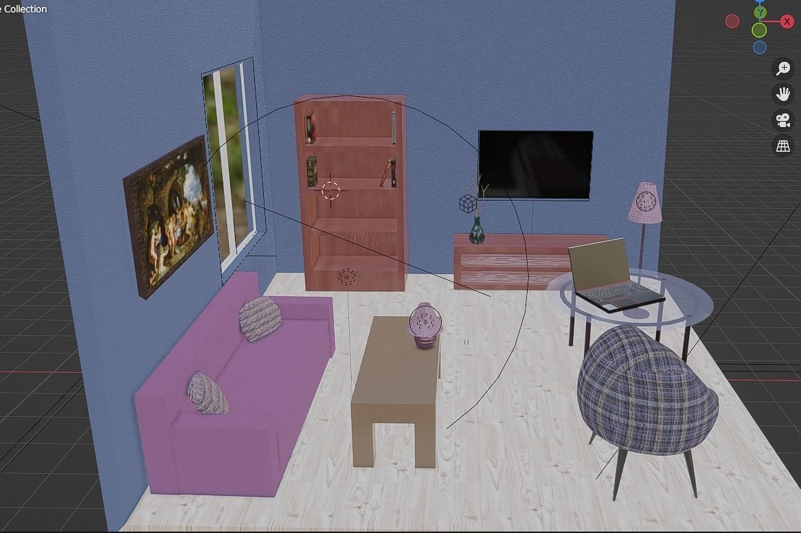 soft room mini asset free 3D model | CGTrader
