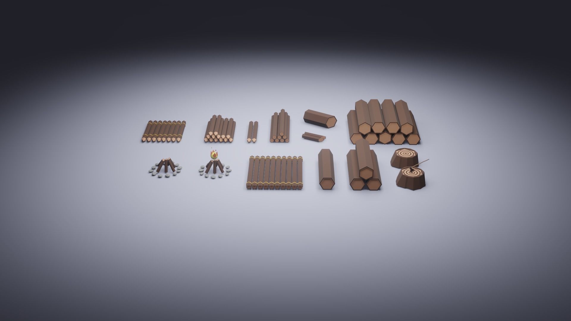 3D model Low Poly Wood Assets VR / AR / low-poly | CGTrader