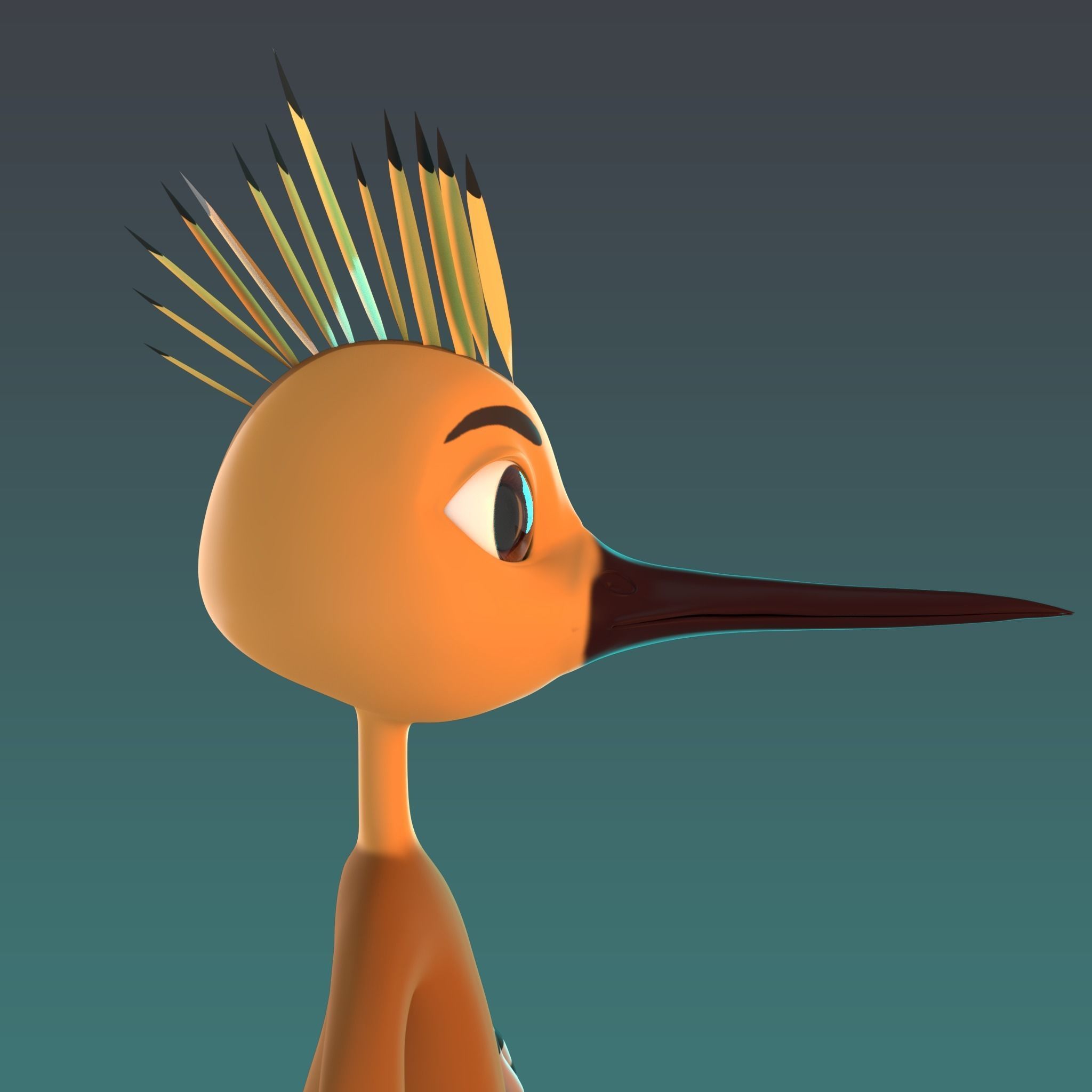 3D model Stylized Hoopoe Rigged VR / AR / low-poly | CGTrader