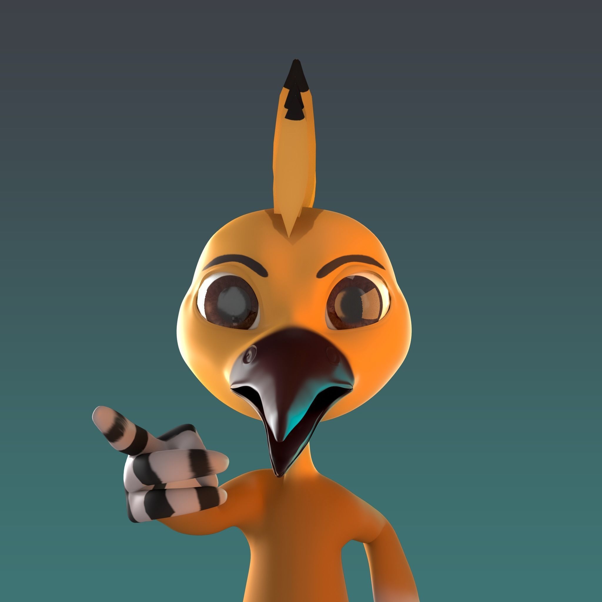 3D model Stylized Hoopoe Rigged VR / AR / low-poly | CGTrader
