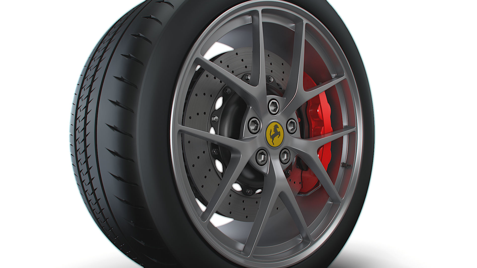 Ferrari OEM F12 wheel 3D model | CGTrader