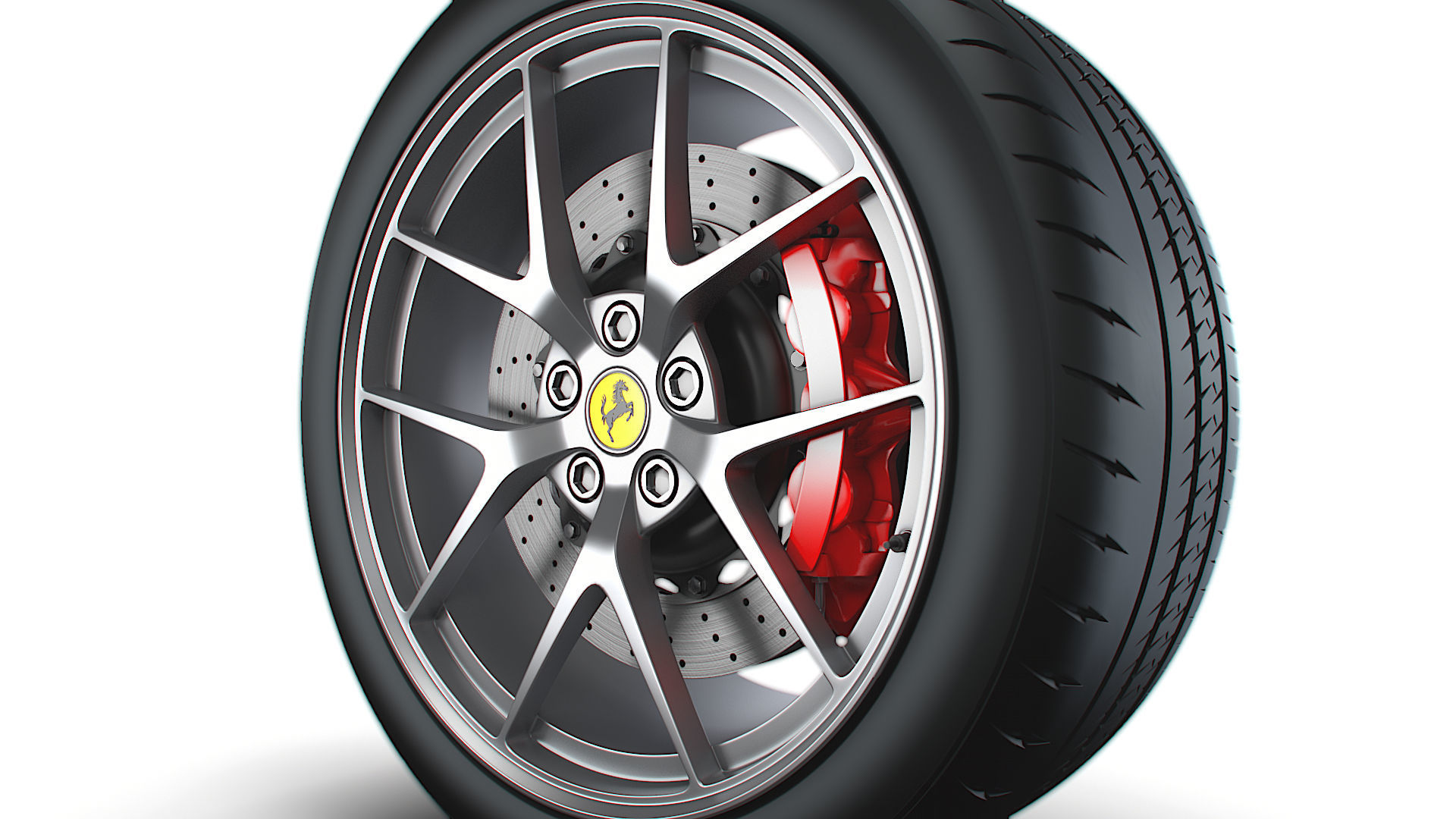 Ferrari OEM F12 wheel 3D model | CGTrader