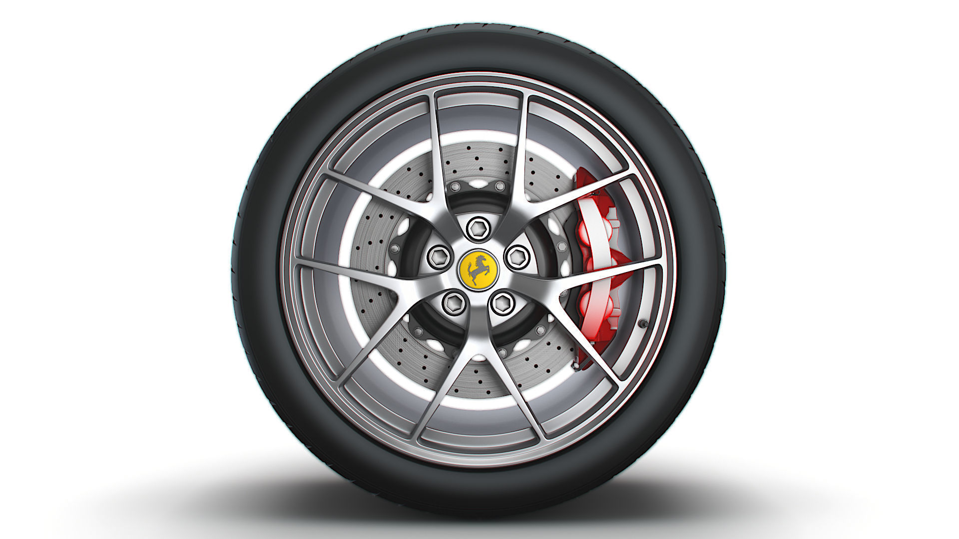 Ferrari OEM F12 wheel 3D model | CGTrader
