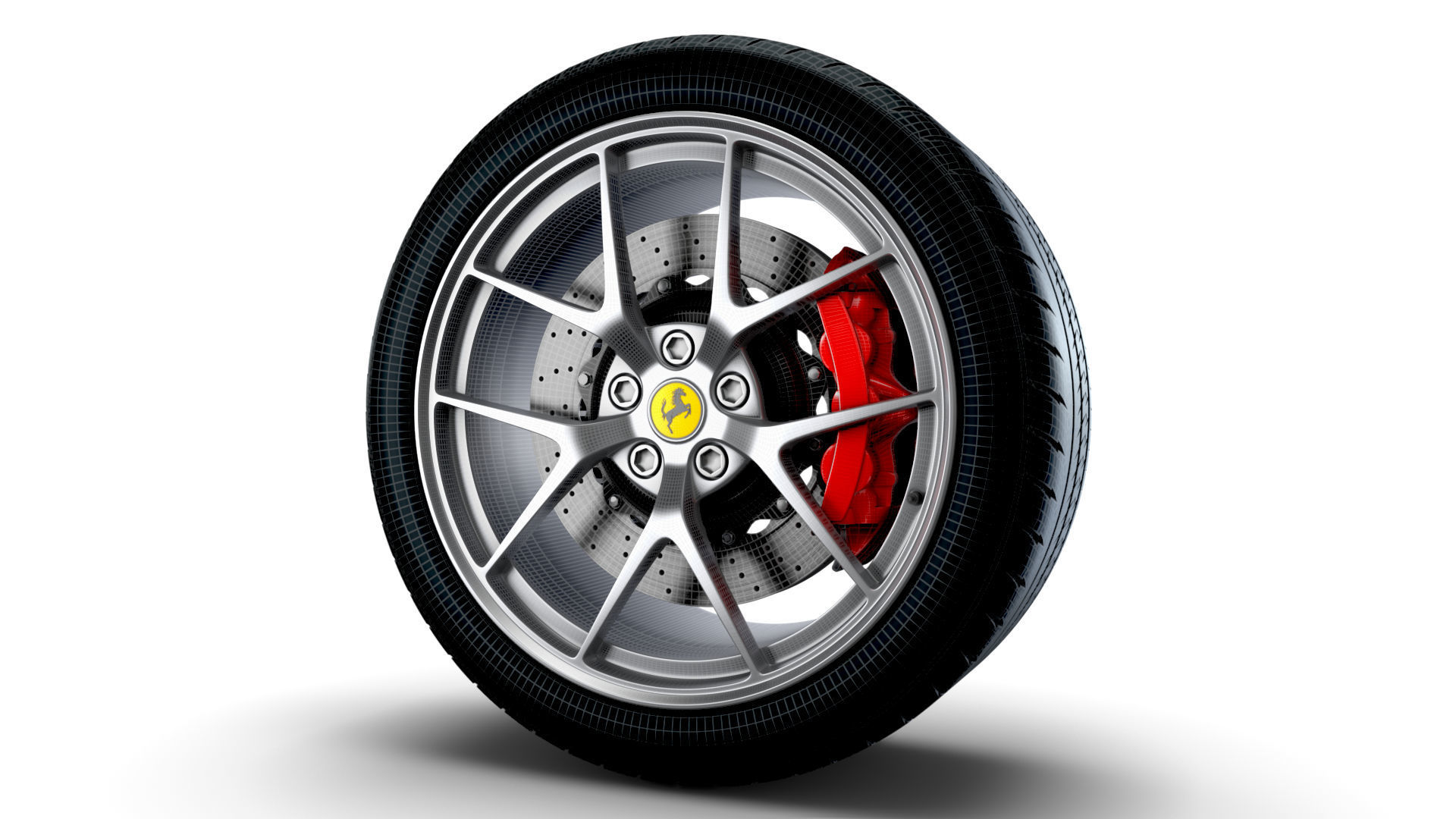 Ferrari OEM F12 wheel 3D model | CGTrader