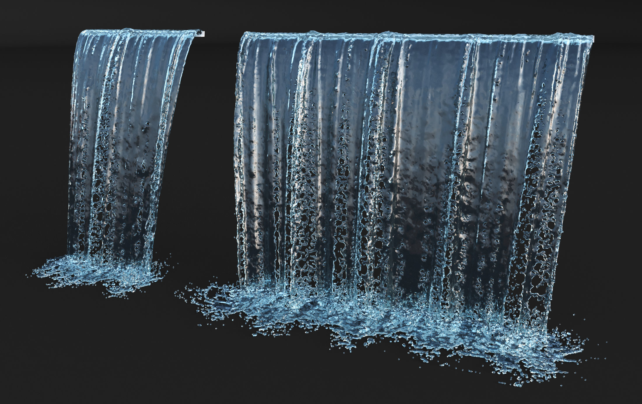Waterfalls and Fountains Collection 3 3D model | CGTrader