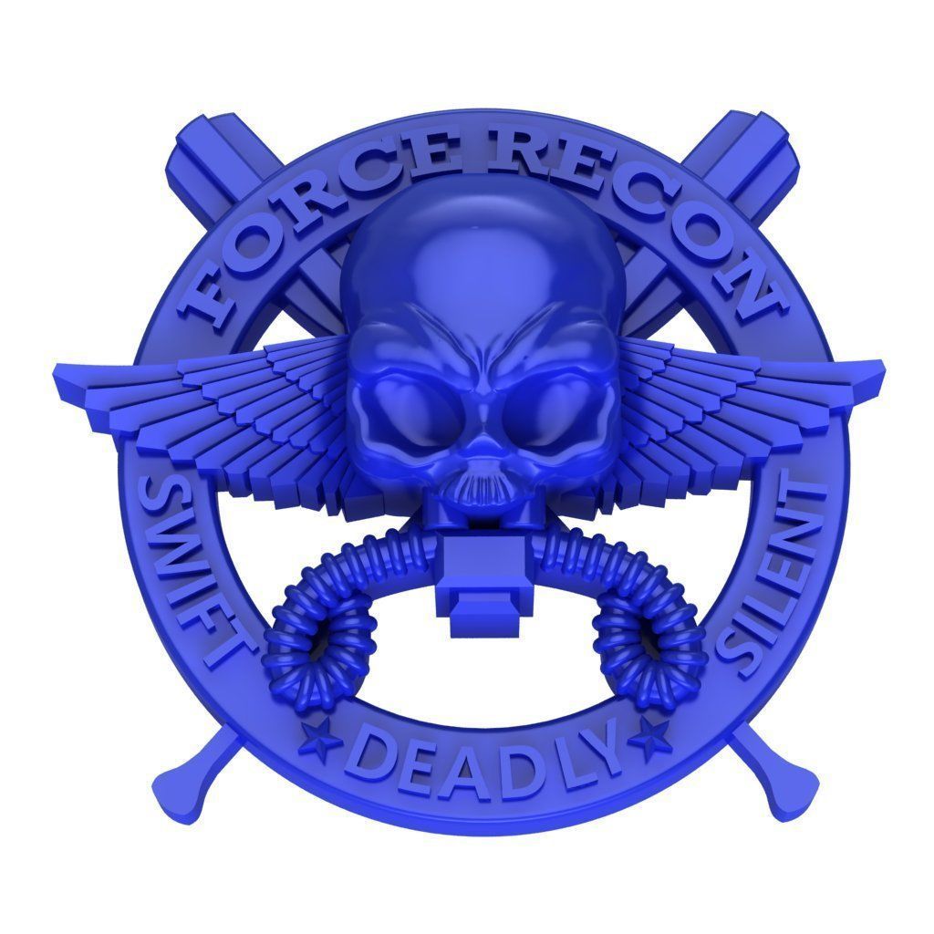 USMC FORCE RECON LOGO 3D model 3D printable | CGTrader