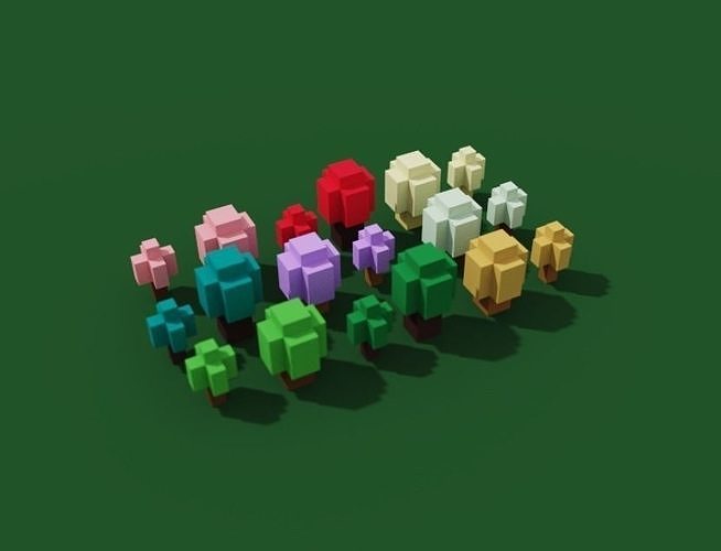 3D model Cubic Trees VR / AR / low-poly | CGTrader