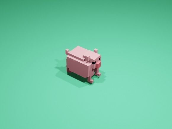 3D model Cubic Pig VR / AR / low-poly | CGTrader