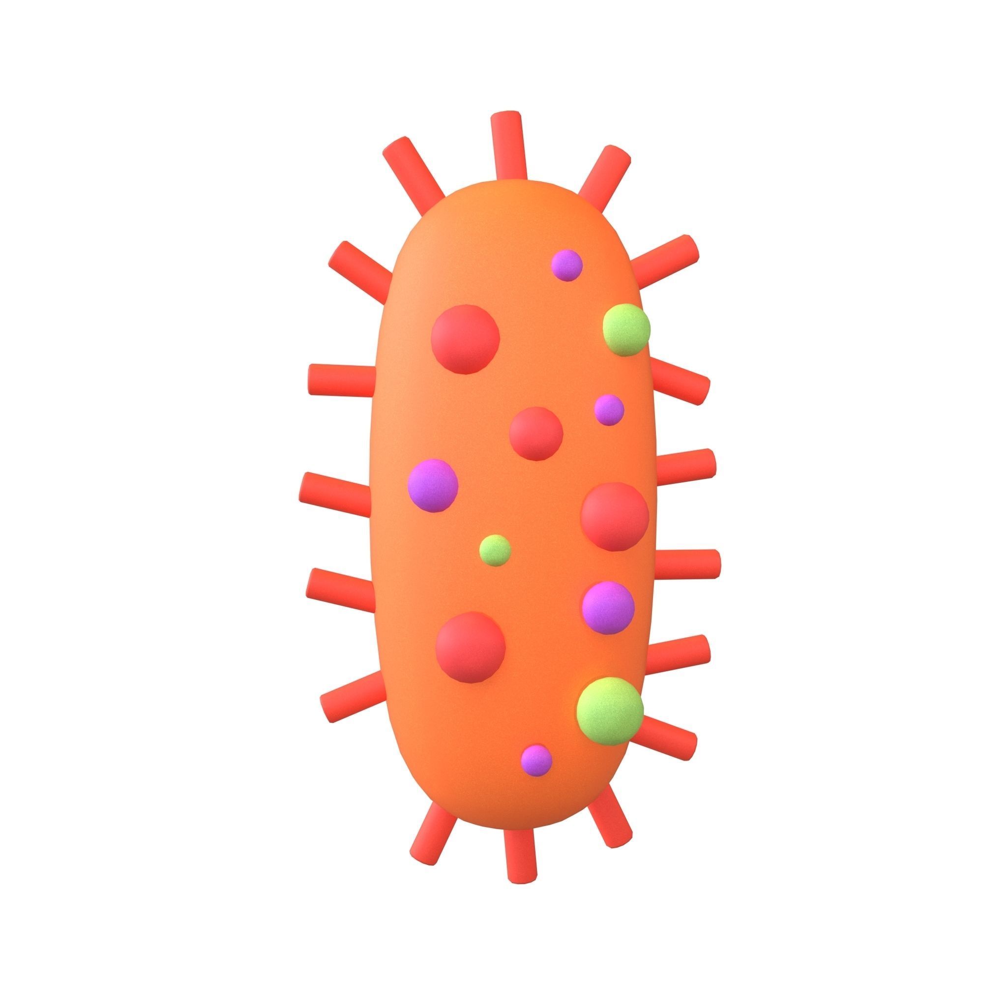 3D model Bacteria Icon v1 001 VR / AR / low-poly | CGTrader