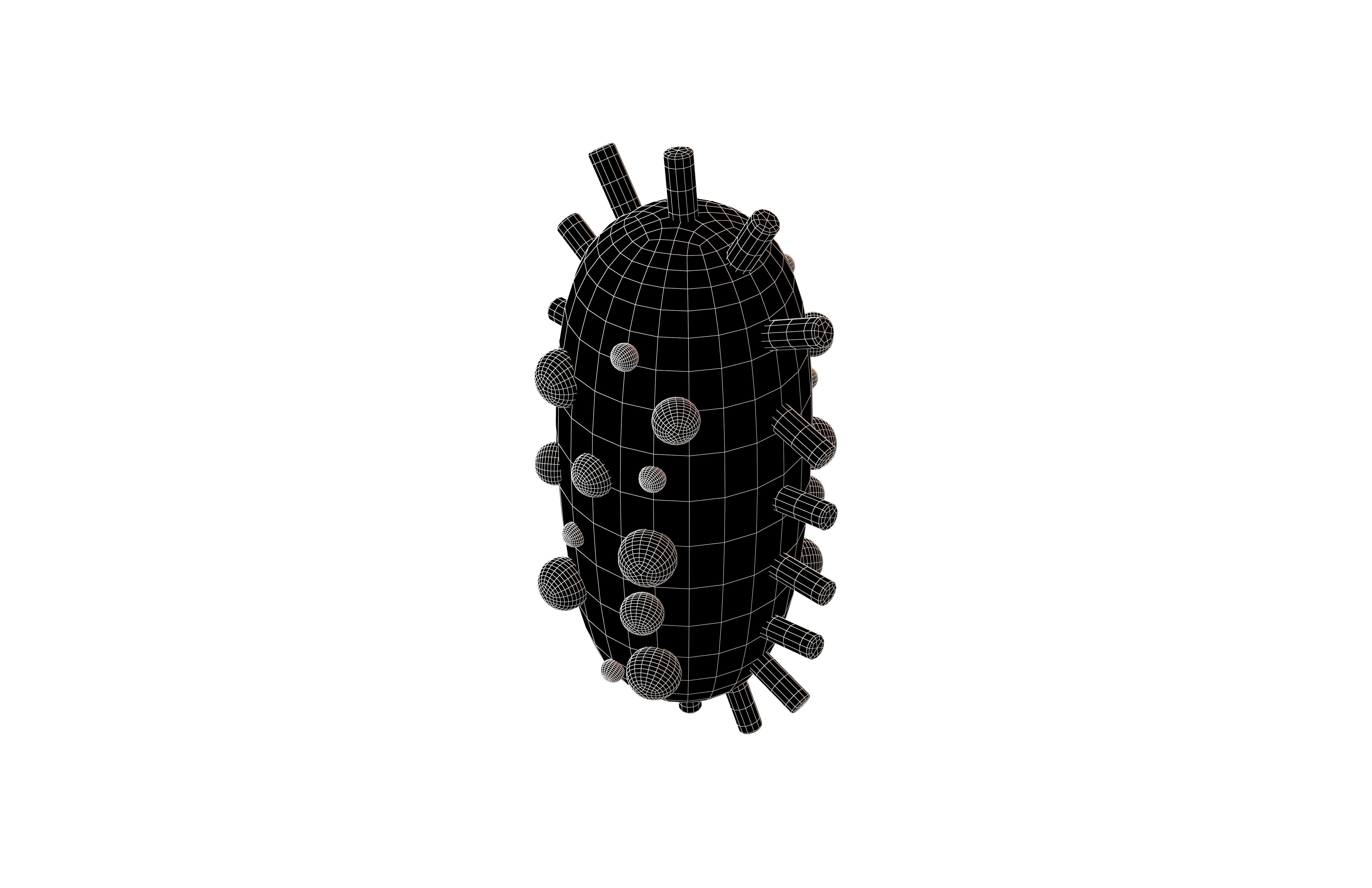 3D model Bacteria Icon v1 001 VR / AR / low-poly | CGTrader