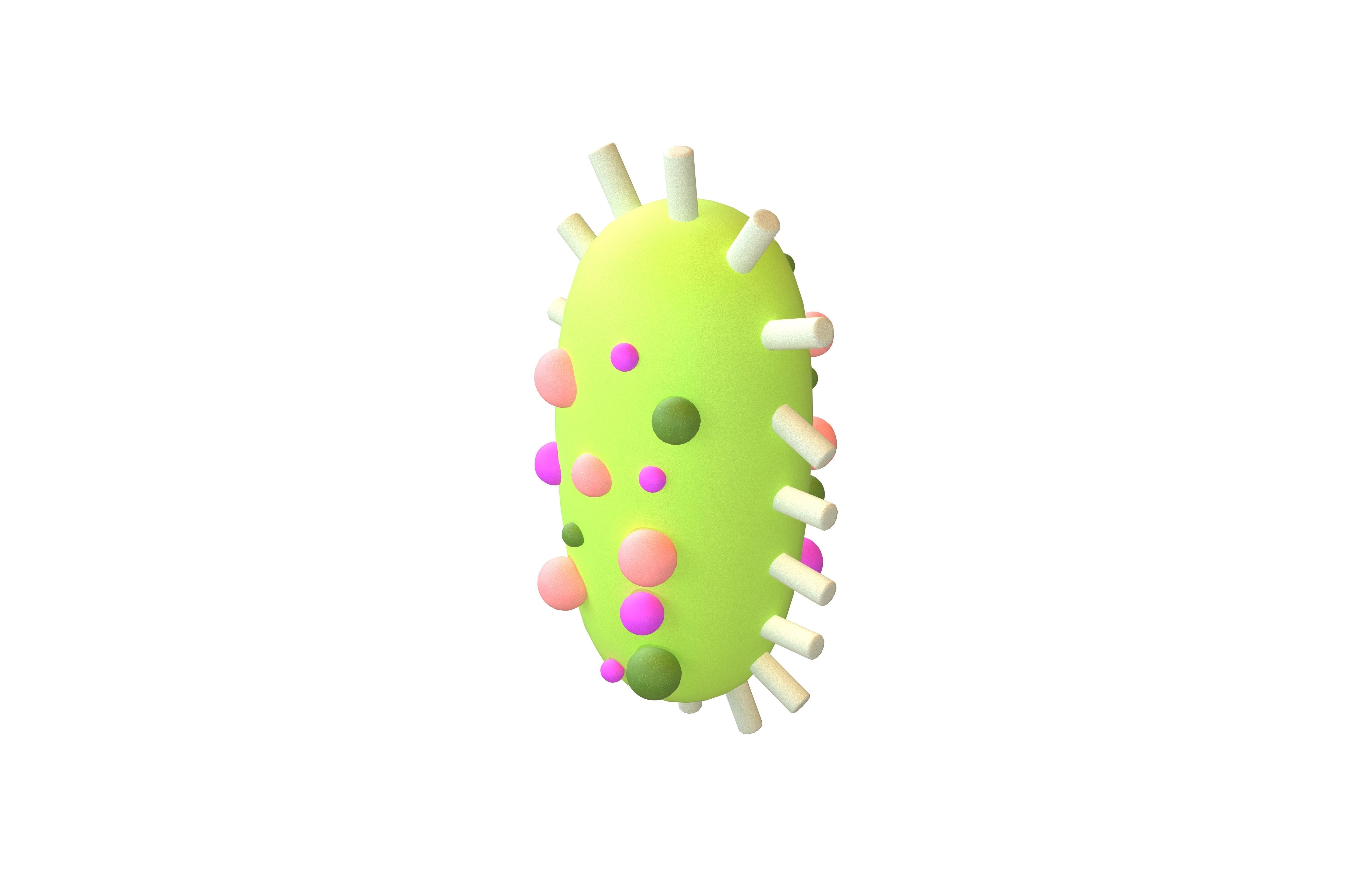 3D model Bacteria Icon v1 002 VR / AR / low-poly | CGTrader