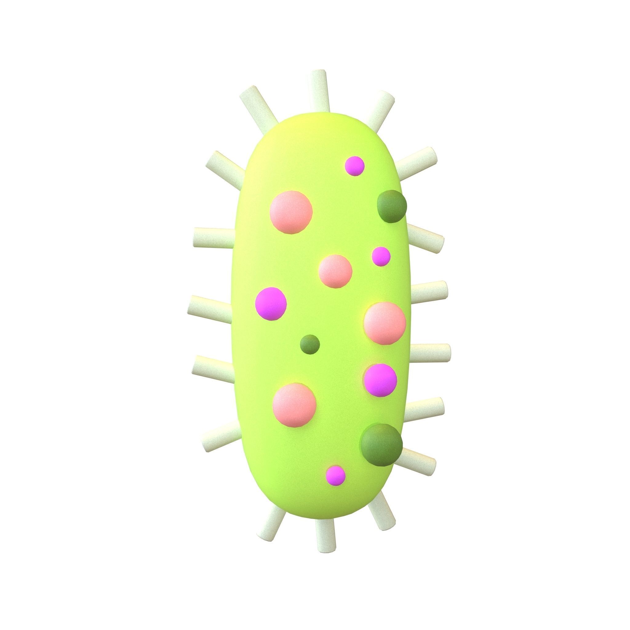 3D model Bacteria Icon v1 002 VR / AR / low-poly | CGTrader