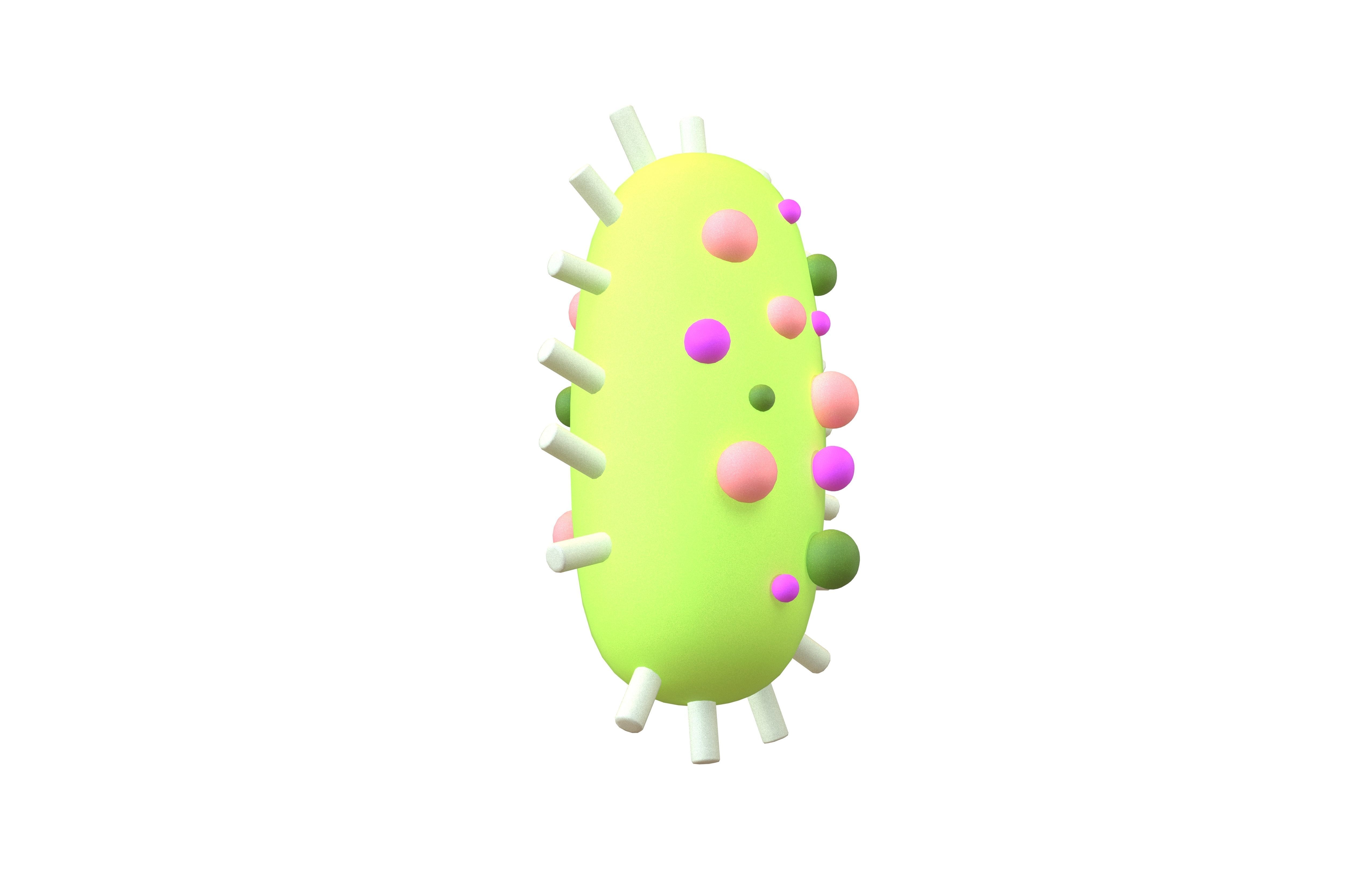 3D model Bacteria Icon v1 002 VR / AR / low-poly | CGTrader