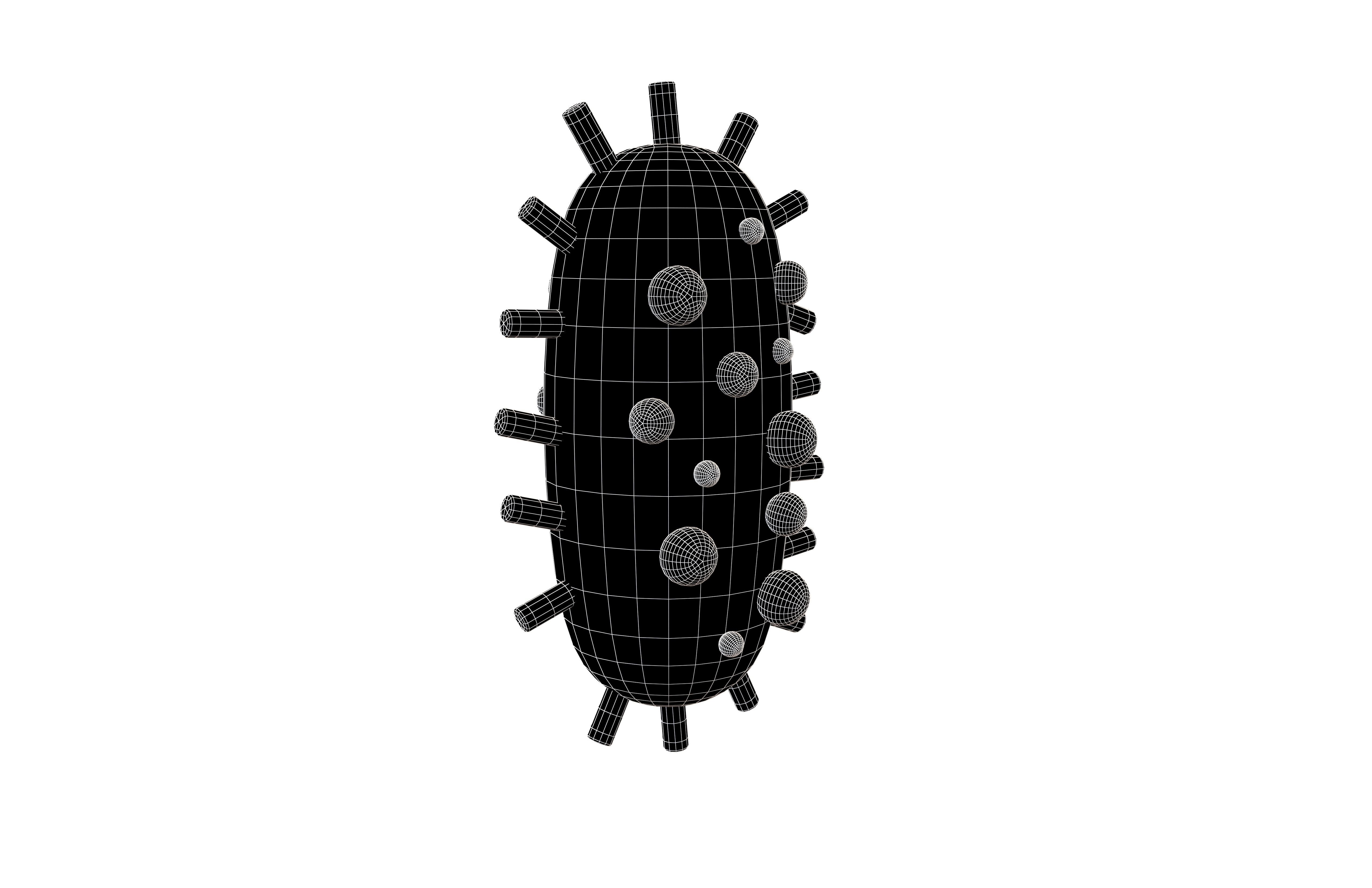 3D model Bacteria Icon v1 002 VR / AR / low-poly | CGTrader