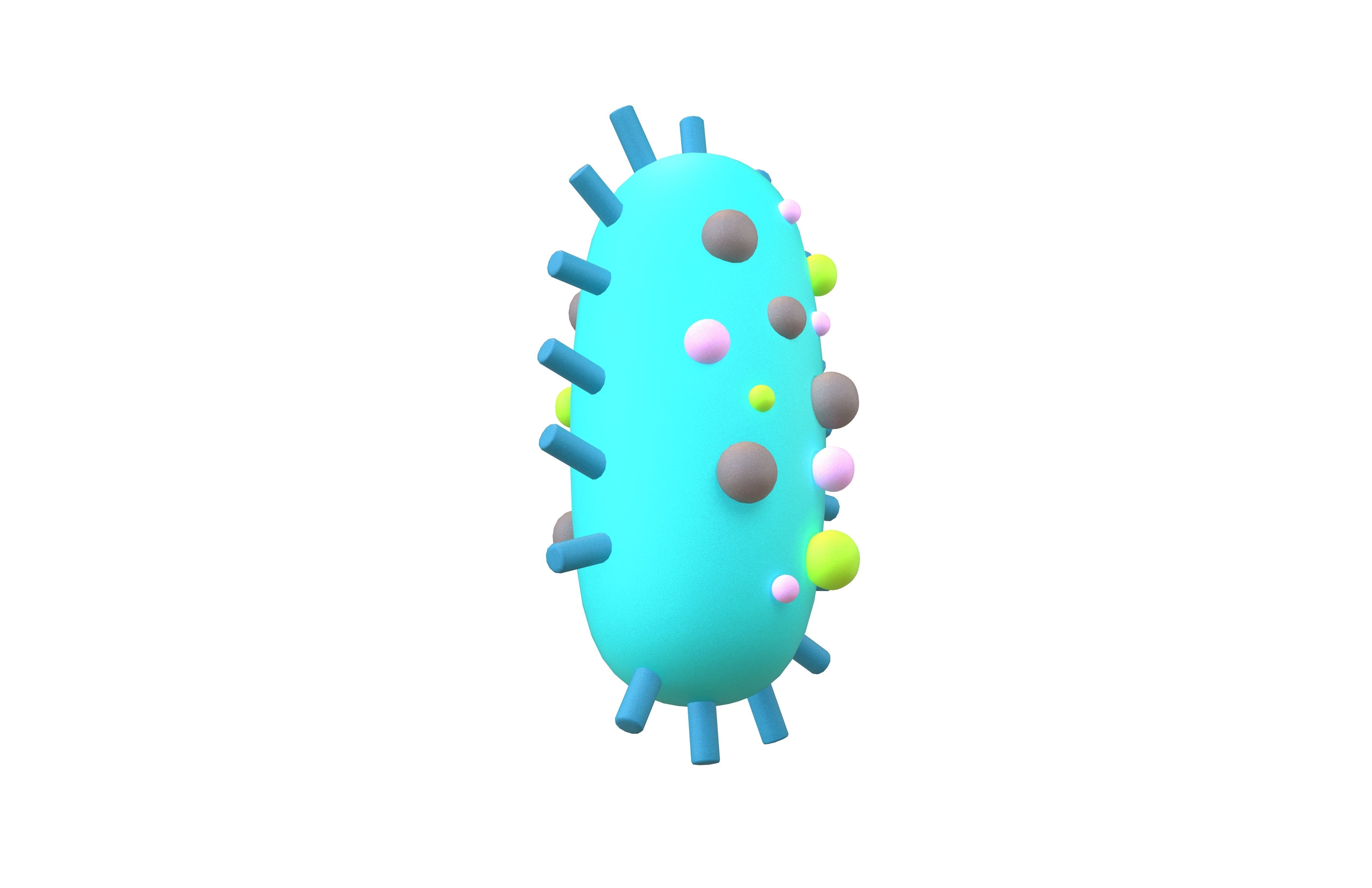 3D model Bacteria Icon v1 003 VR / AR / low-poly | CGTrader