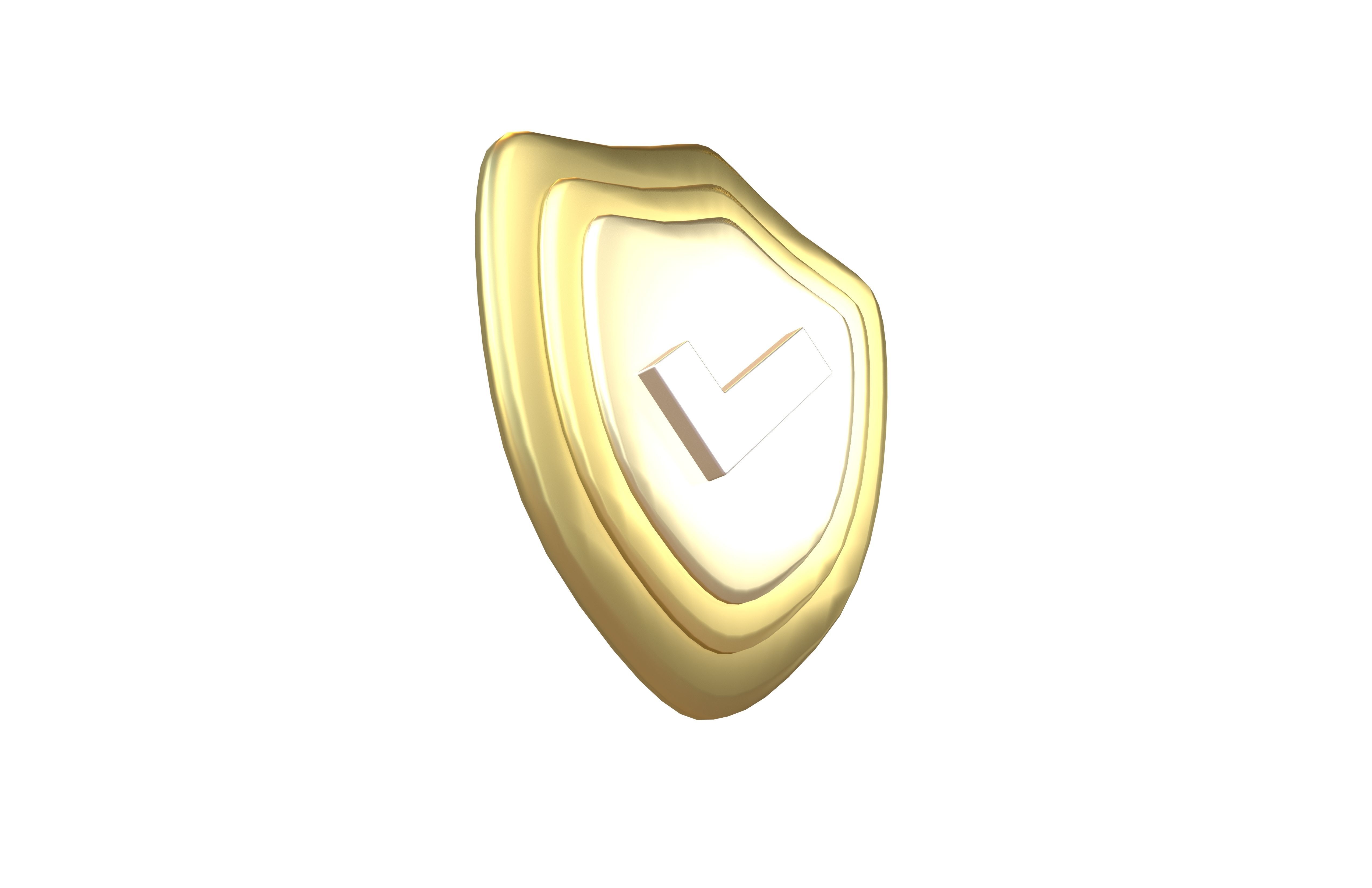 3D model Secure Shield Icon V1 005 VR / AR / low-poly | CGTrader