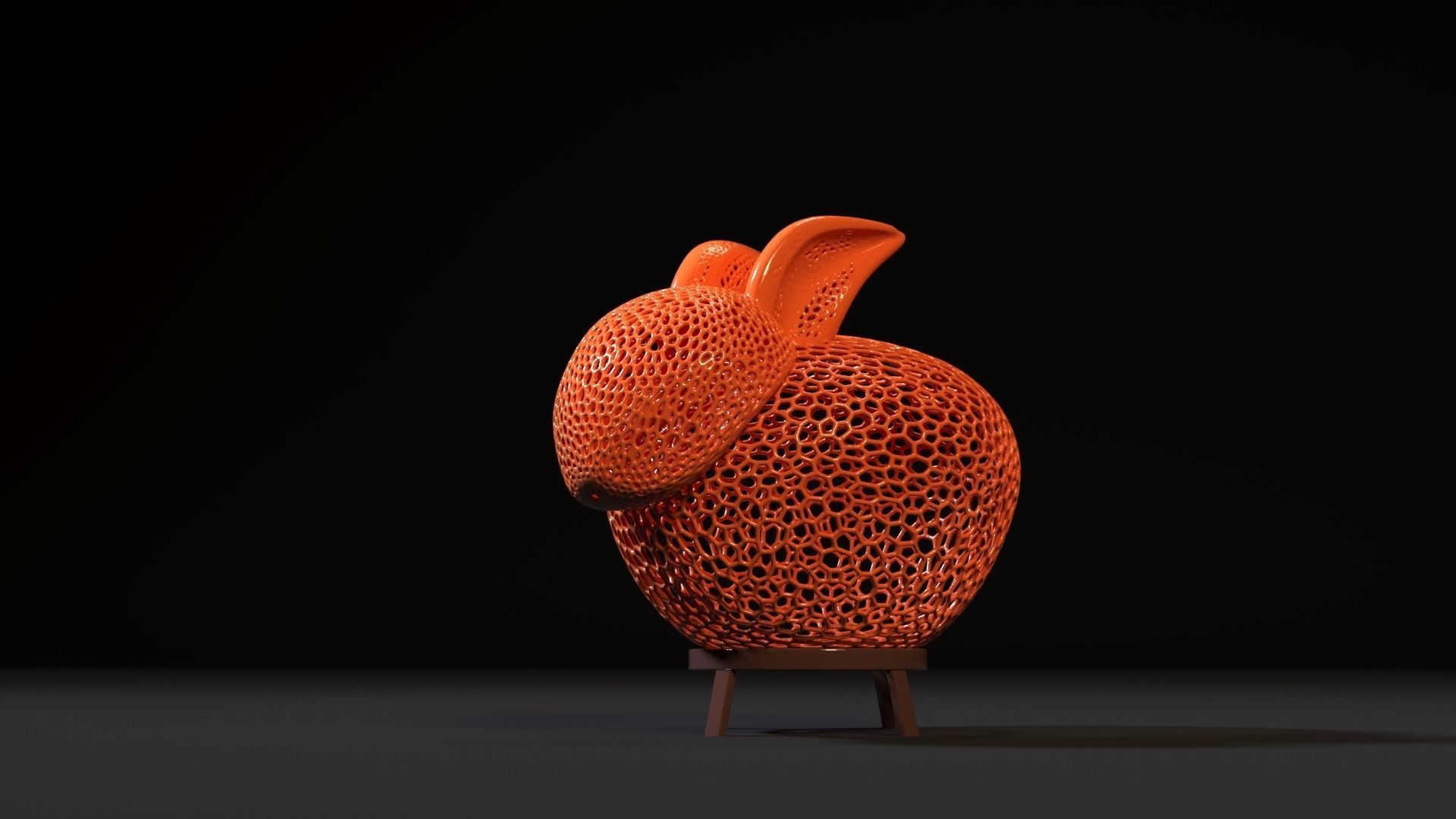 Rabbit on a stand 3D model 3D printable | CGTrader