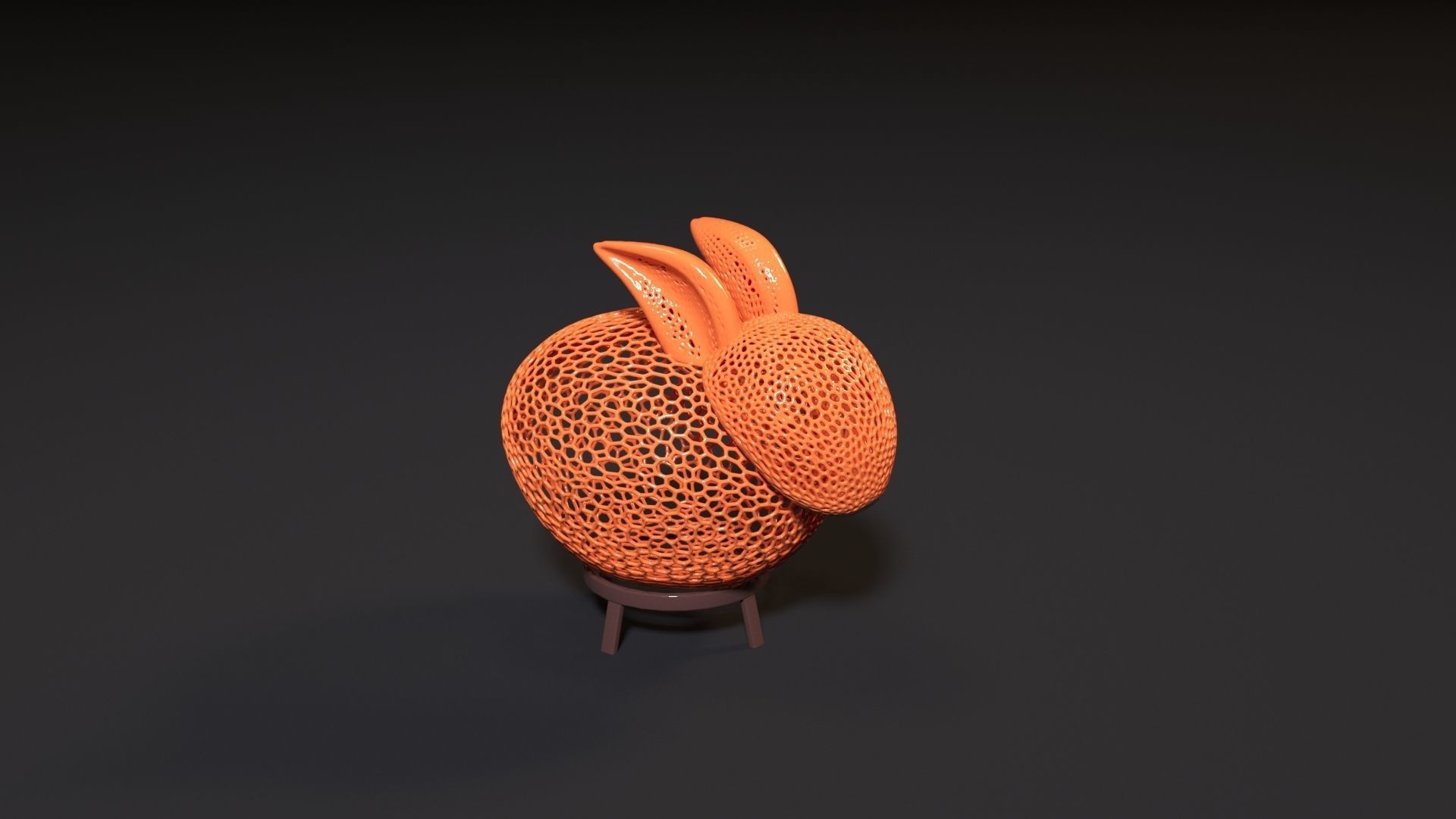 Rabbit on a stand 3D model 3D printable | CGTrader