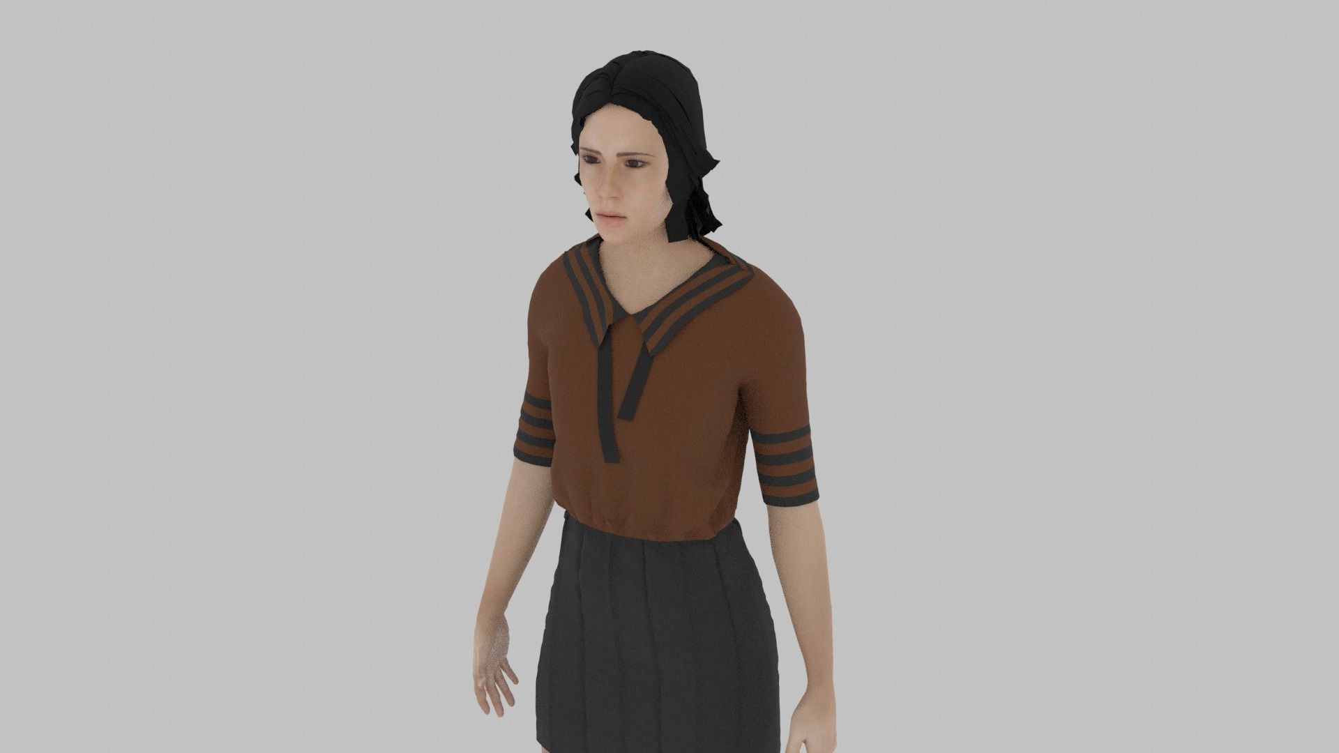 3D model High-school Girl VR / AR / low-poly | CGTrader