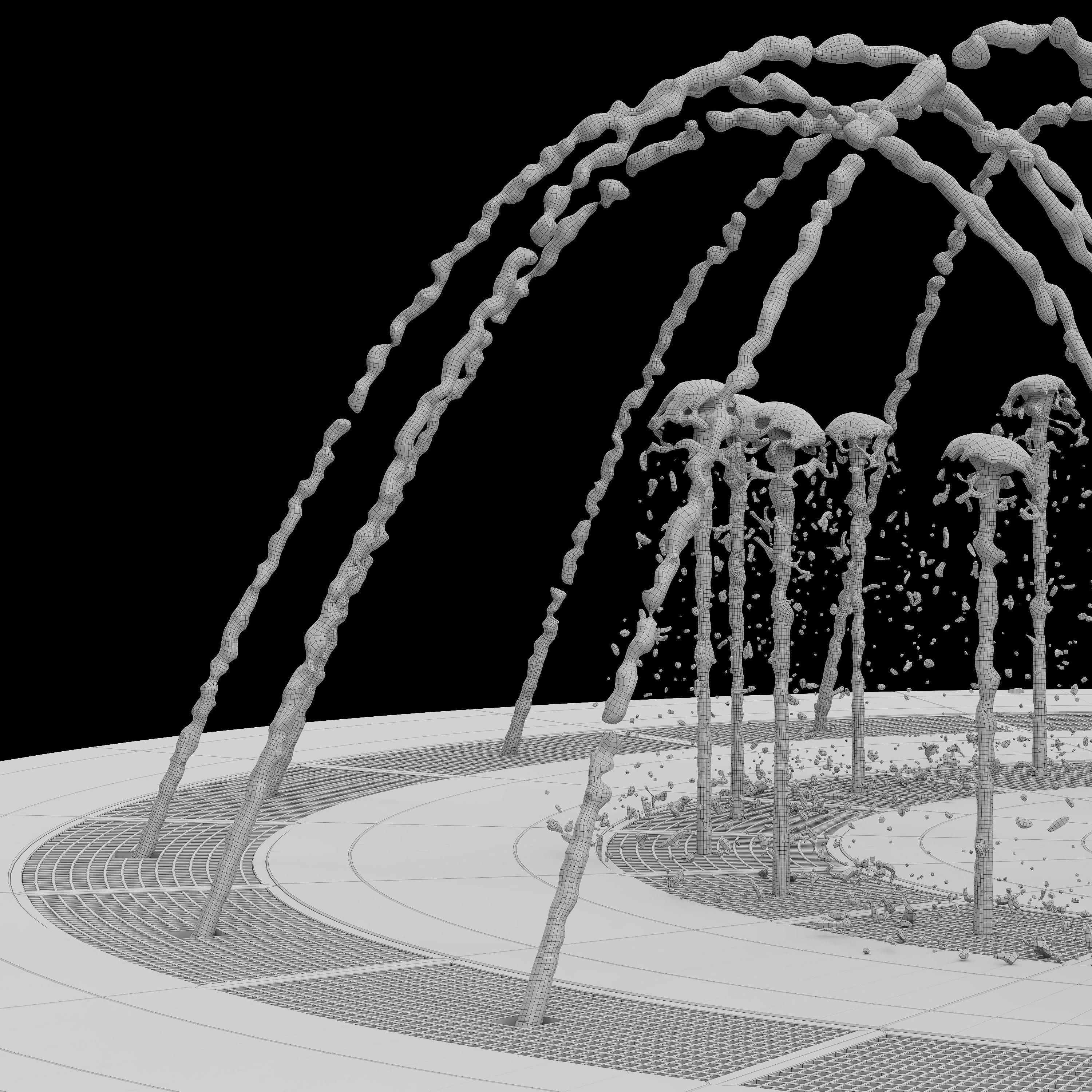 Dry fountain 01 3D model | CGTrader