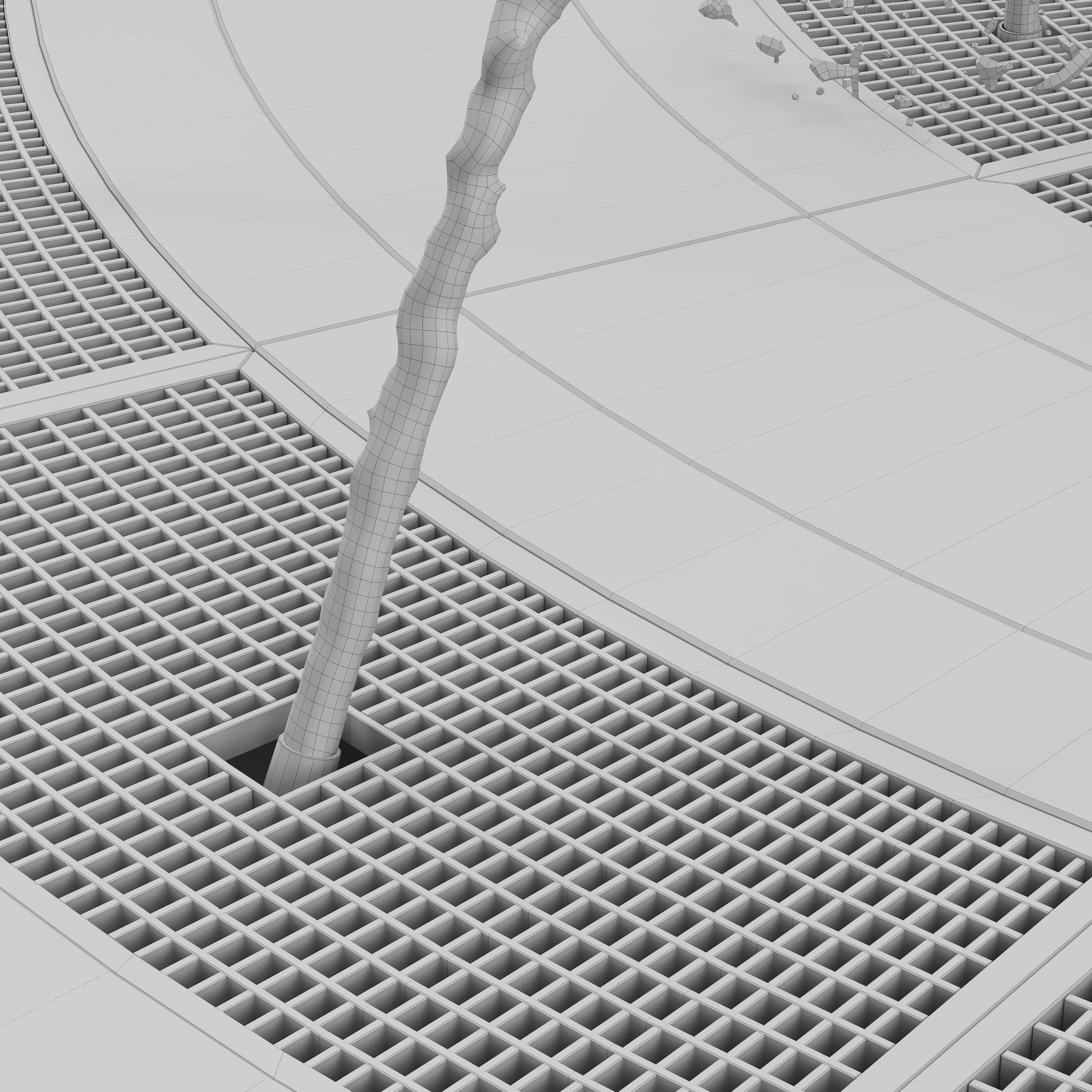 Dry fountain 01 3D model | CGTrader