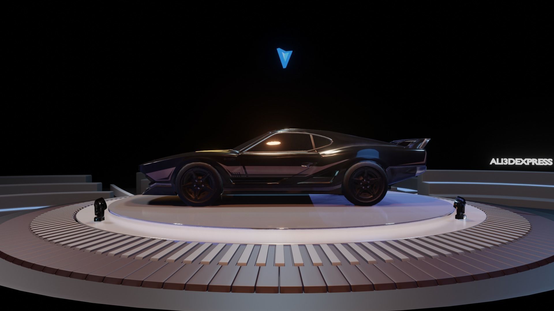 3D model Futuristic Cyber Car VR / AR / low-poly | CGTrader