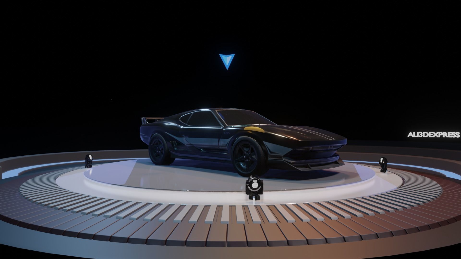 3D model Futuristic Cyber Car VR / AR / low-poly | CGTrader