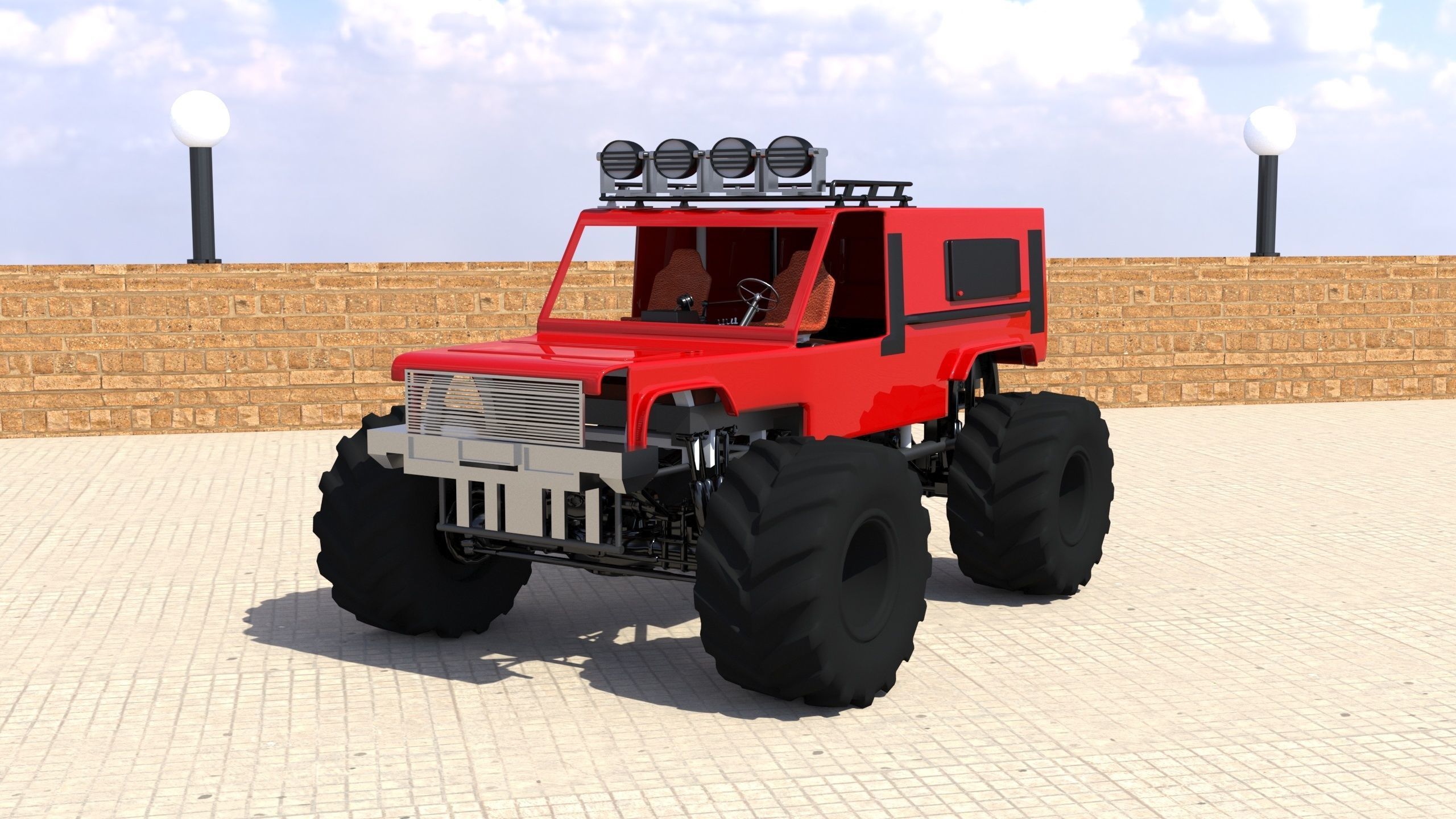 3D model Monstertruck monster truck VR / AR / low-poly | CGTrader
